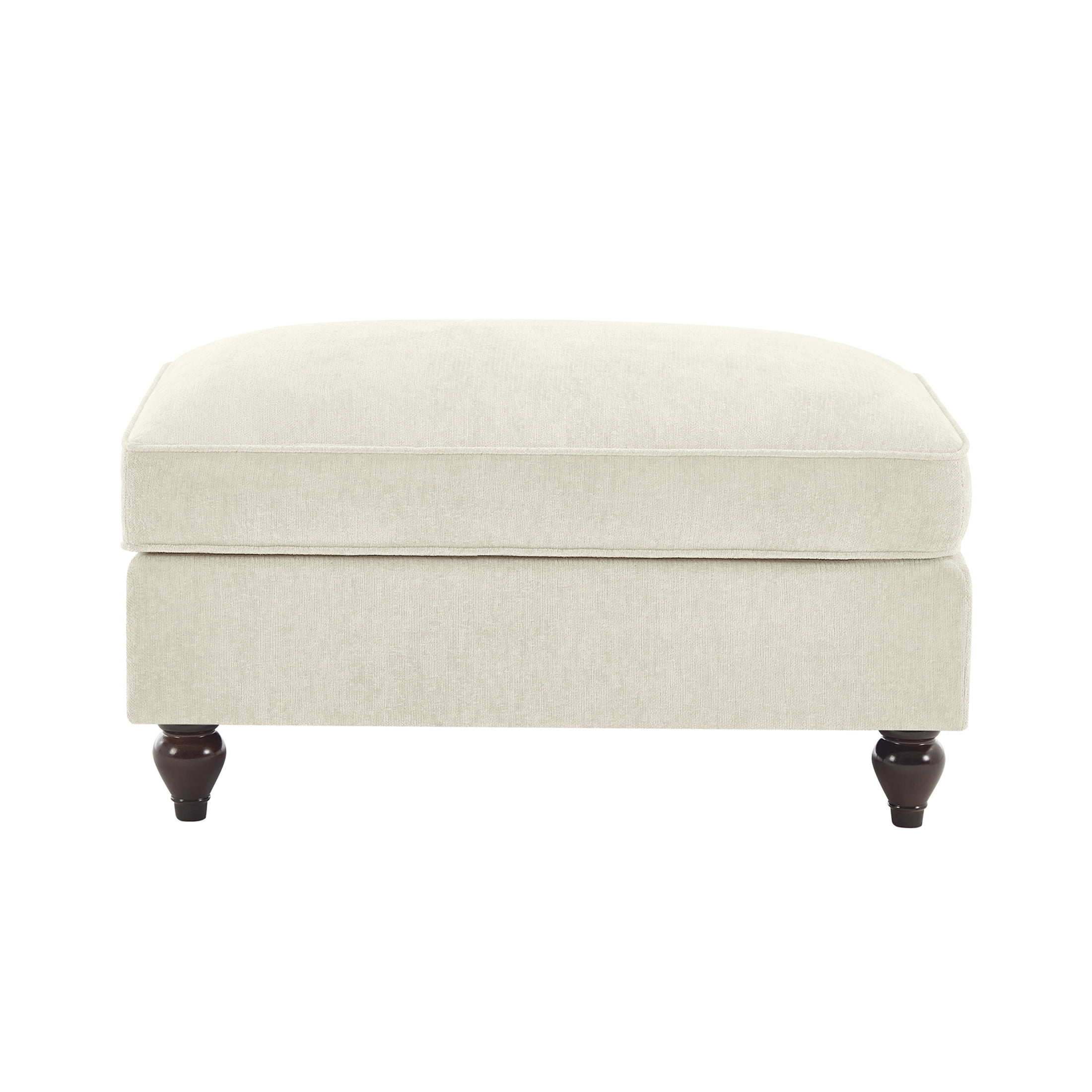 JERFIT Modern Convertible Ottoman with Removable Ruffle Skirt, Soft ...