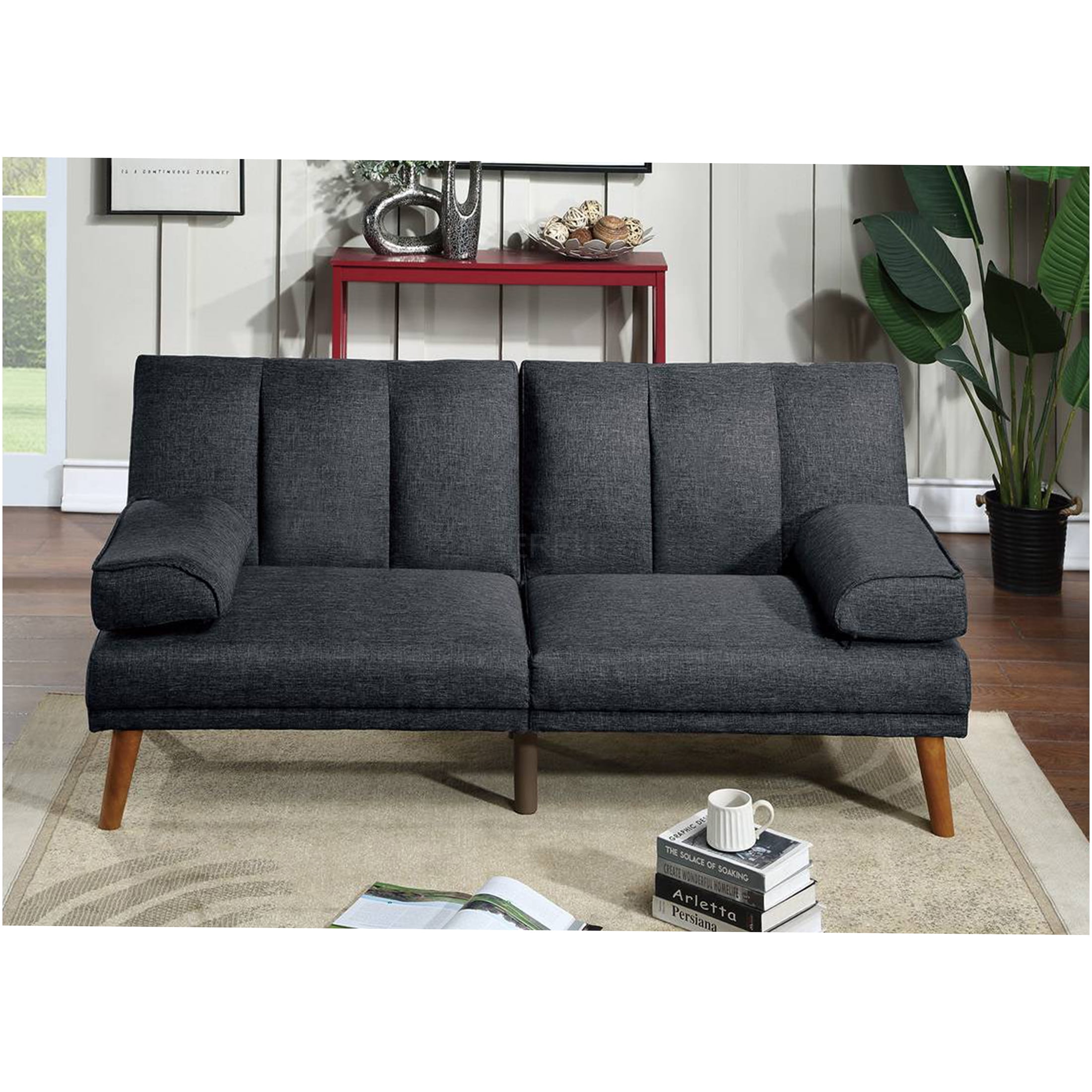 JERFIT Modern Convertible Sofa Bed for Small Spaces, Adjustable Sleeper ...