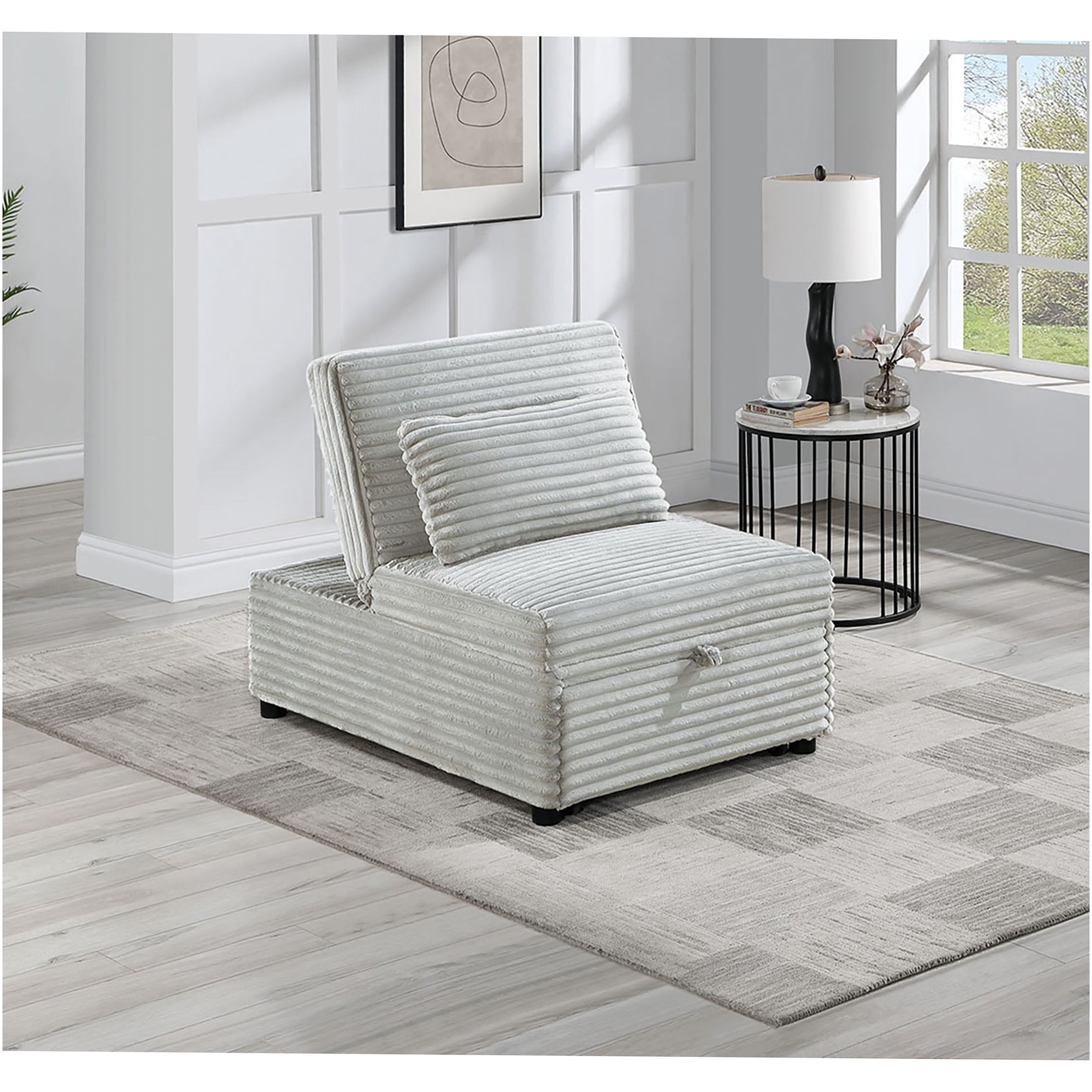 JERFIT Modern Convertible Sofa Chair Bed with Pull-Out Mechanism, Wide ...