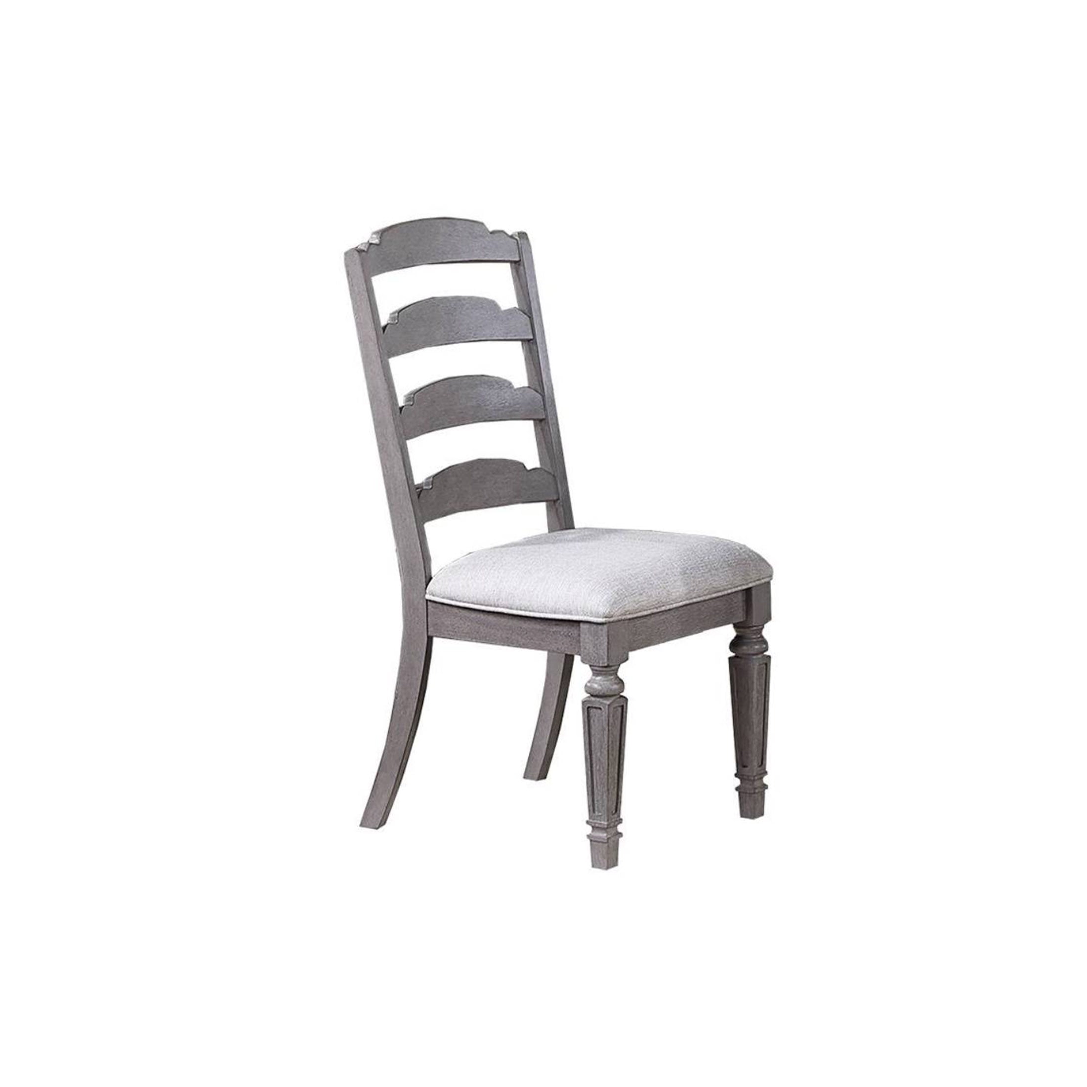 JERFIT Modern Ladder Back Dining Chairs Set of 2, Light Grey ...
