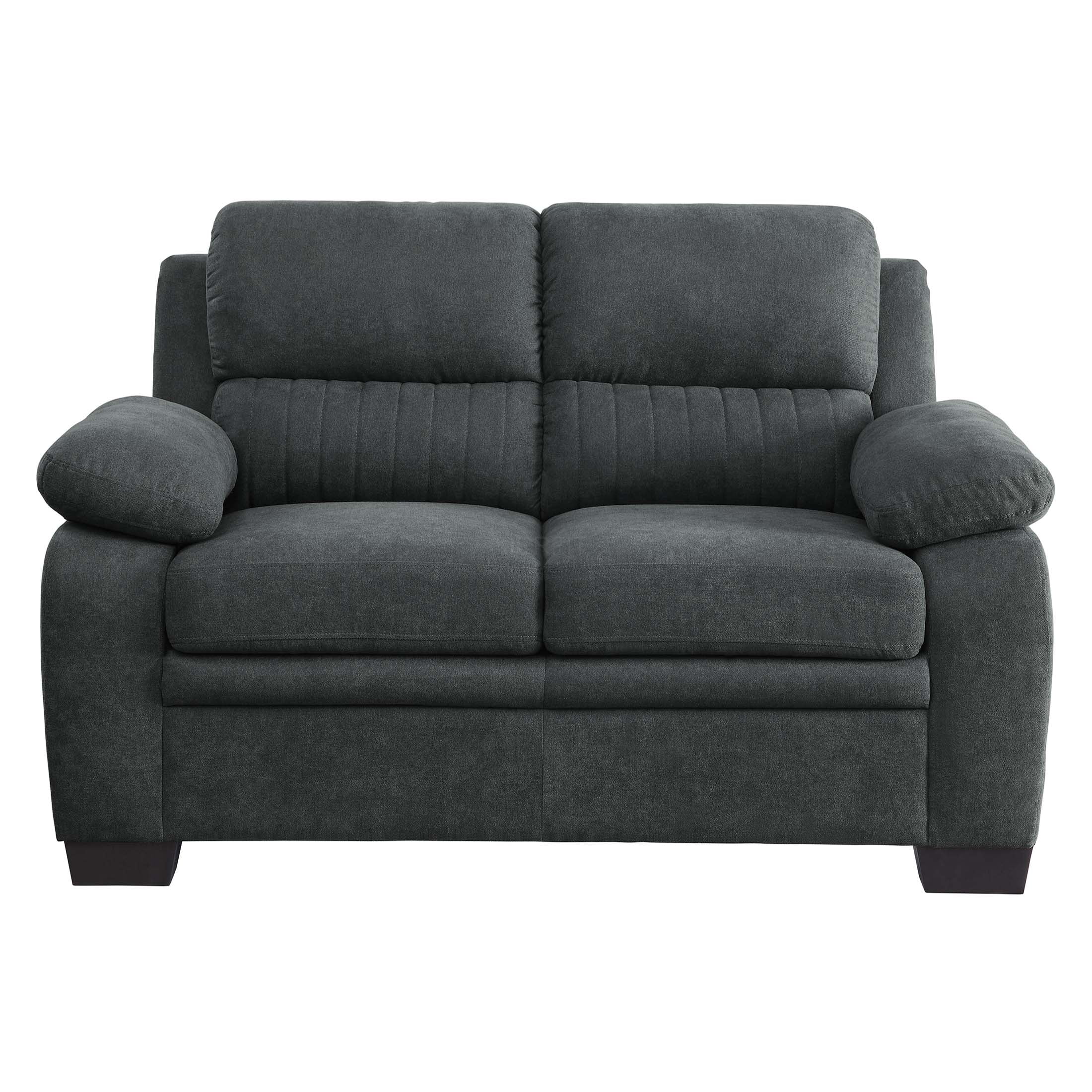 JERFIT Modern Loveseat Sofa with Plush Upholstery and Channel Tufted ...