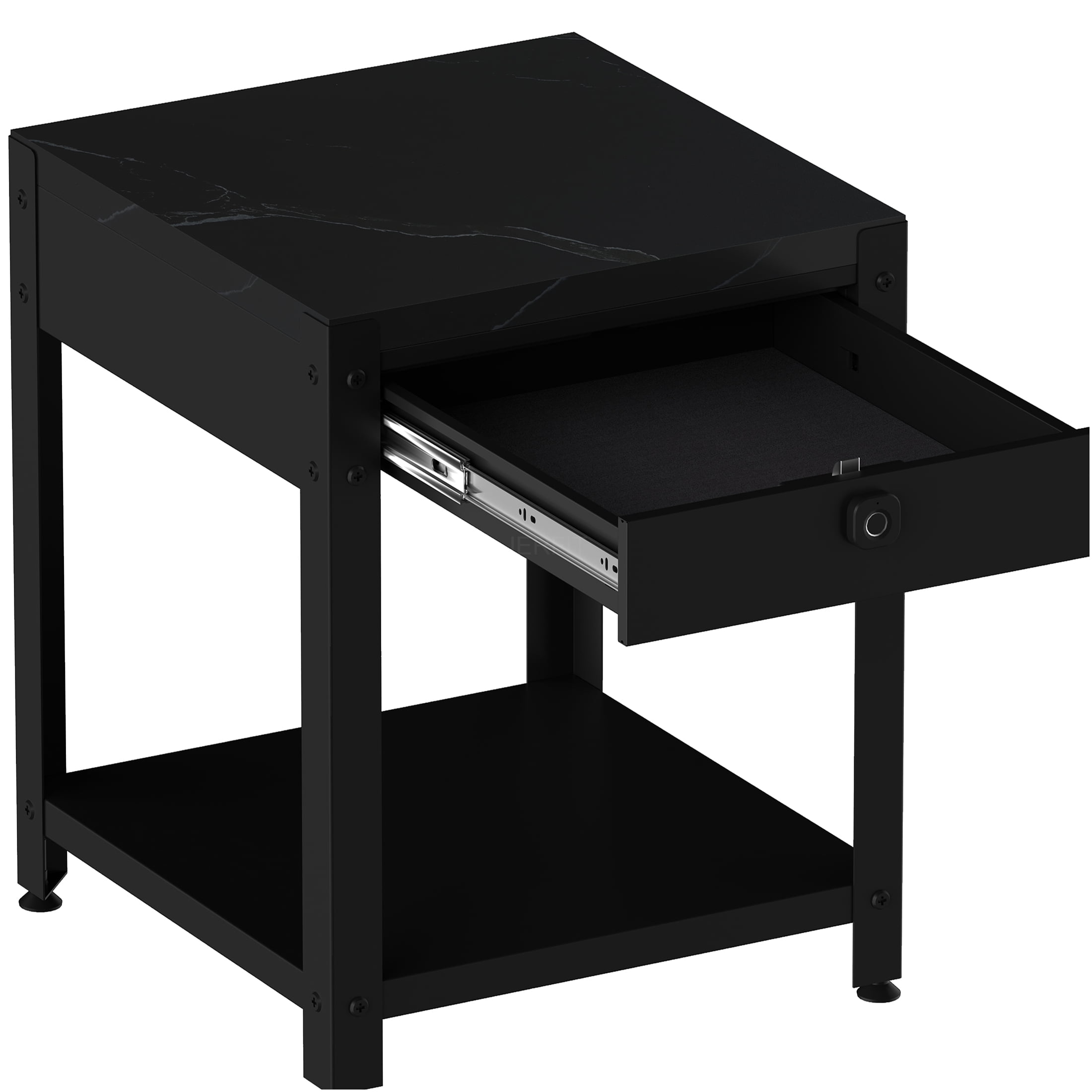 JERFIT Modern Square Coffee Table with Hidden Locking Compartment ...