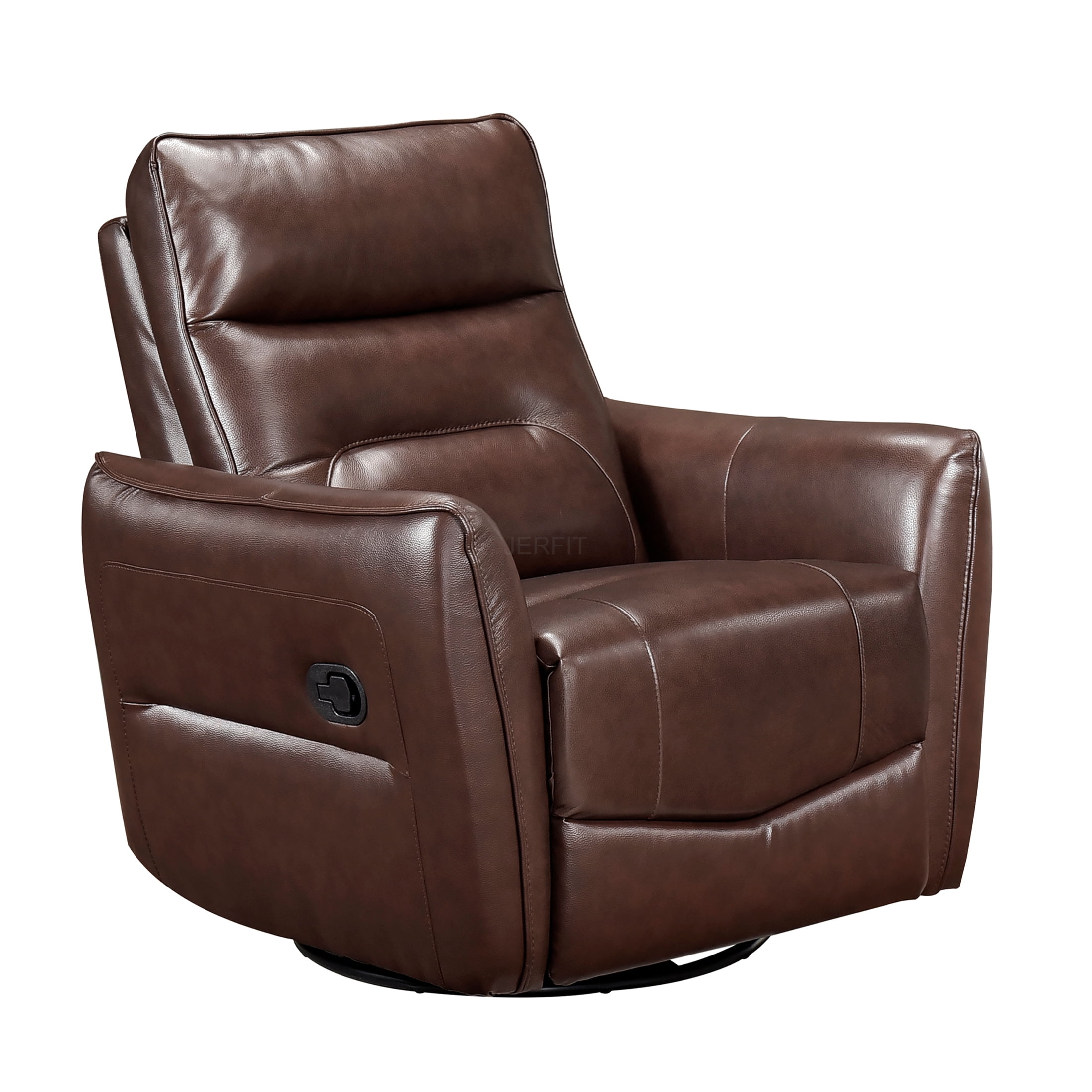 JERFIT Modern Swivel Recliner Chair, 360° Rotation Leather Glider ...
