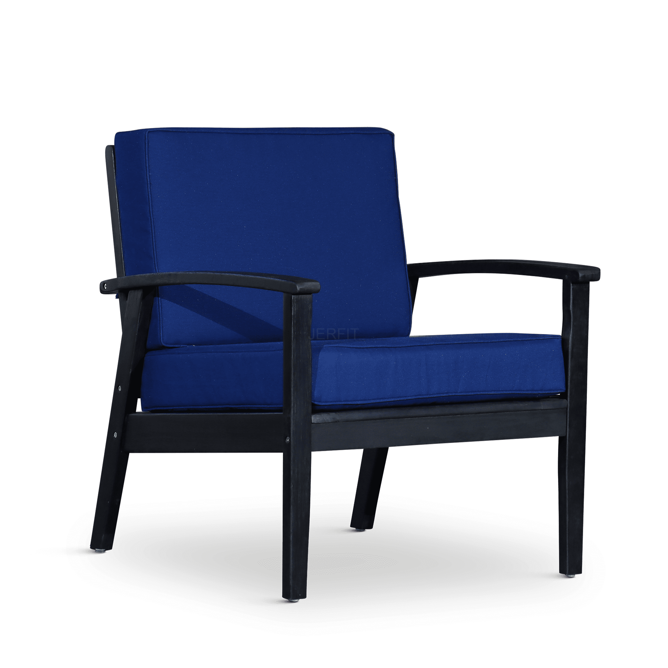 JERFIT Outdoor Deep Seating Patio Chair with Cushion, Espresso Brown ...