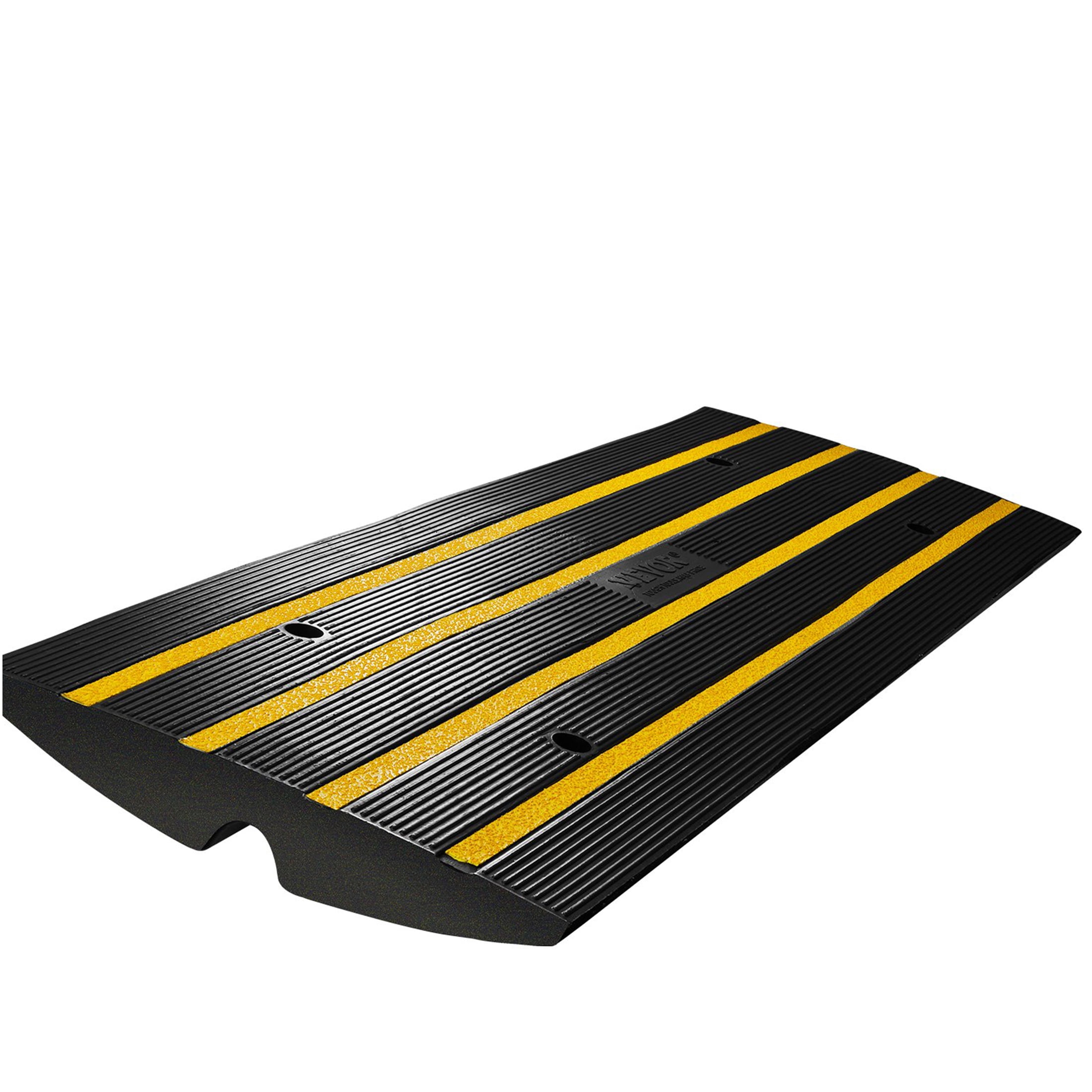 JERFIT Rubber Driveway Curb Ramp, Heavy Duty Threshold Ramp for ...