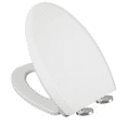 JERFIT Slow-Close Elongated Toilet Seat, Quiet Closing Hinges, No Slam ...