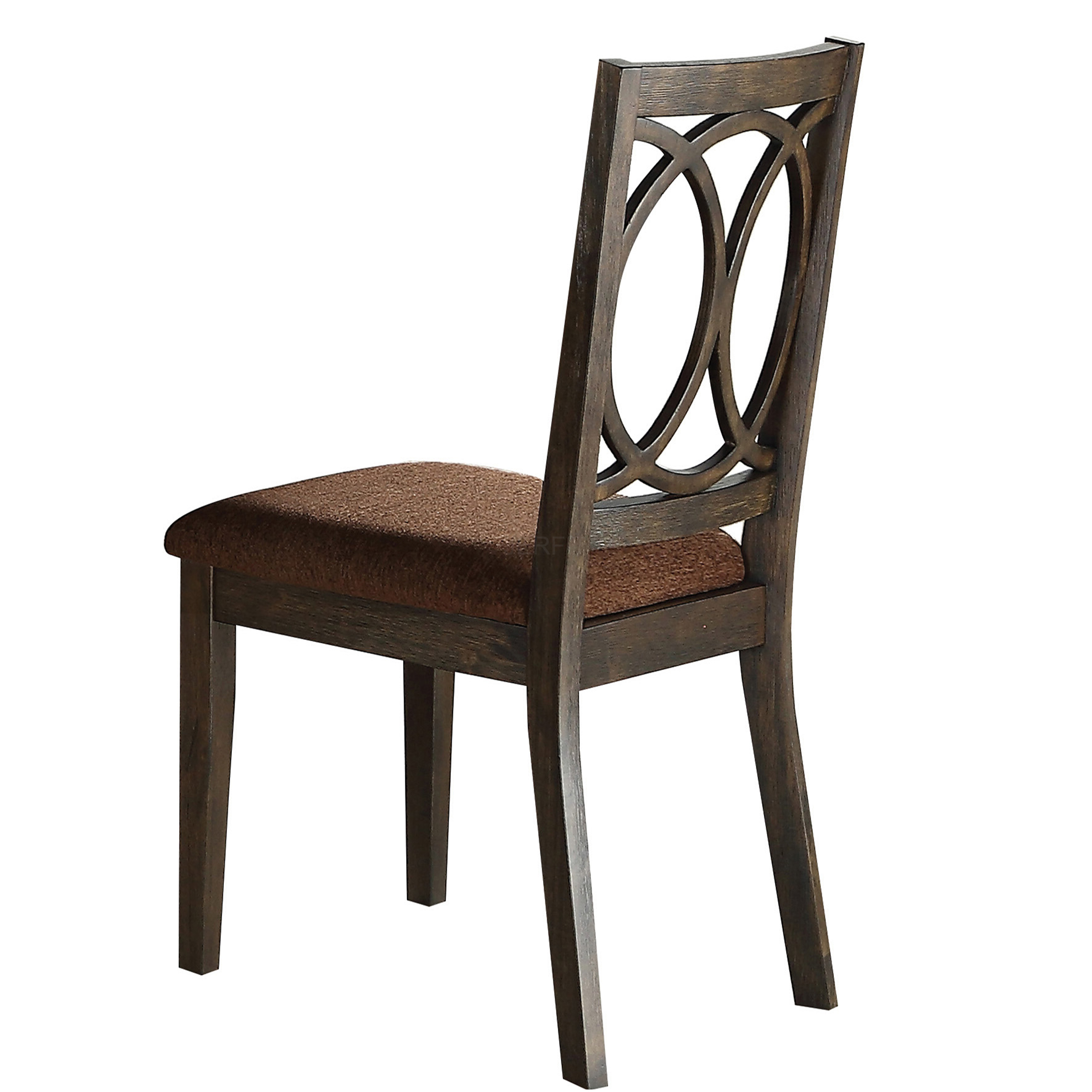 JERFIT Traditional Espresso Brown Side Chairs Set of 2, Upholstered ...