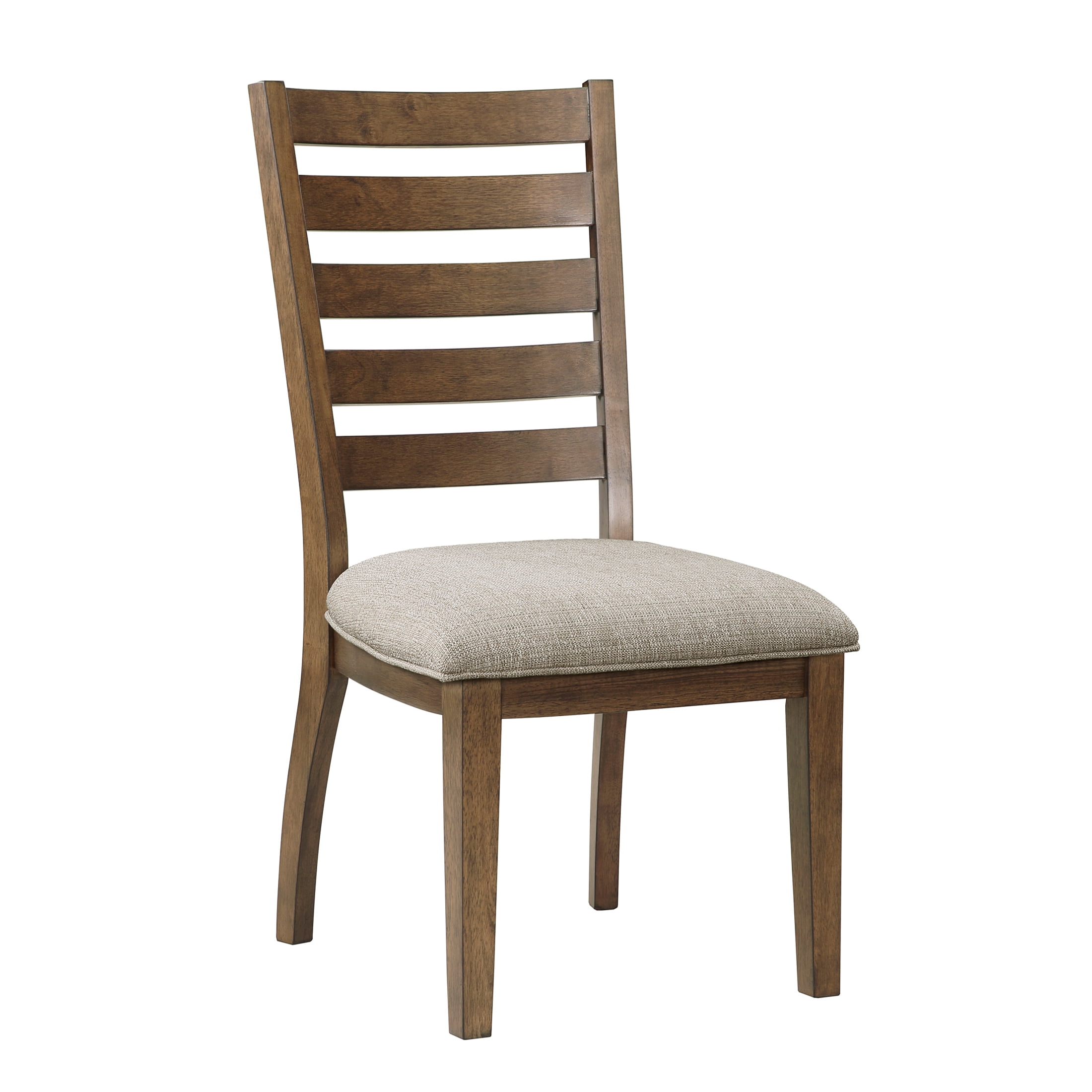 JERFIT Traditional Ladder Back Side Chairs Set of 2, Cherry Finish Wood ...