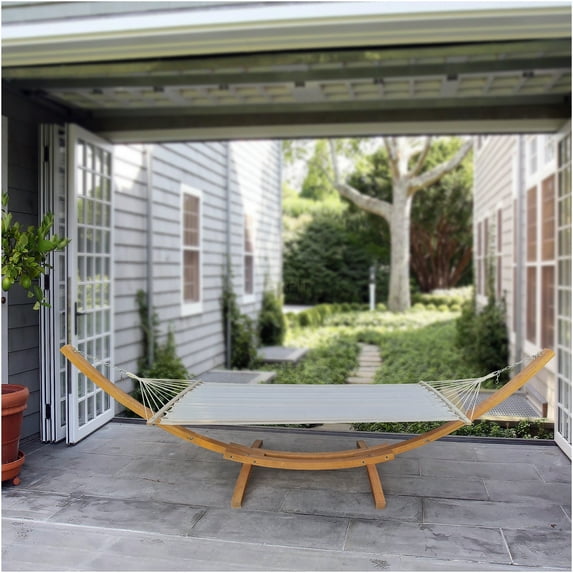 JERFIT White Freestanding Hammock Stand Set with MDF Board, Indoor ...