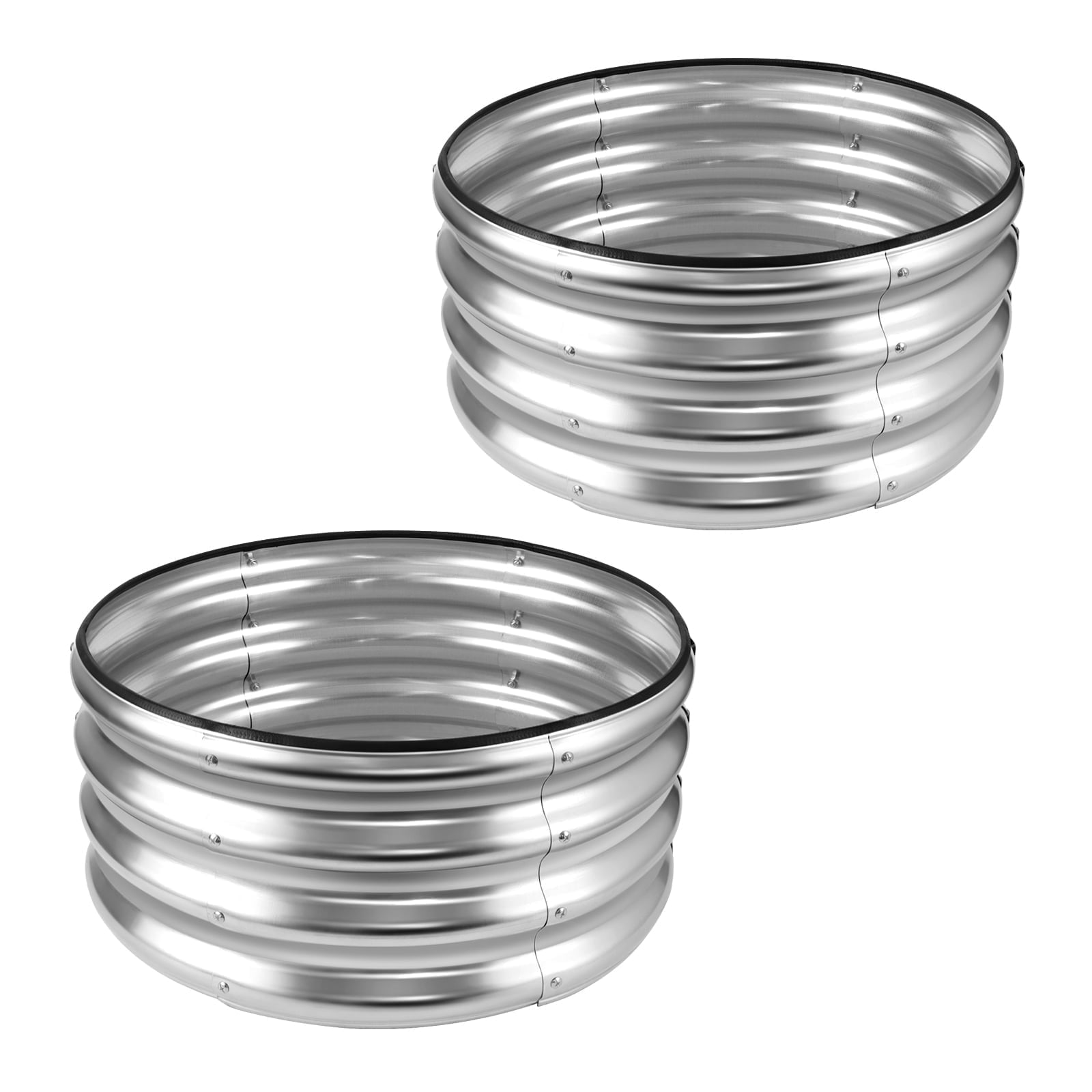JERIA Raised Garden Bed,Galvanized Raised 2 PCS 2×2×1ft Planter Boxes ...