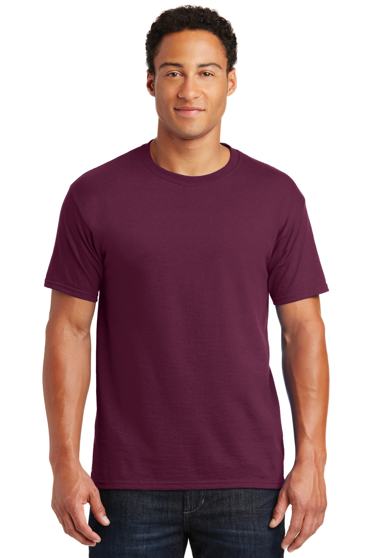 JERZEES - Dri-Power 50/50 T-Shirt - 29MR, Maroon, S, Pack Of 2, Mens T ...