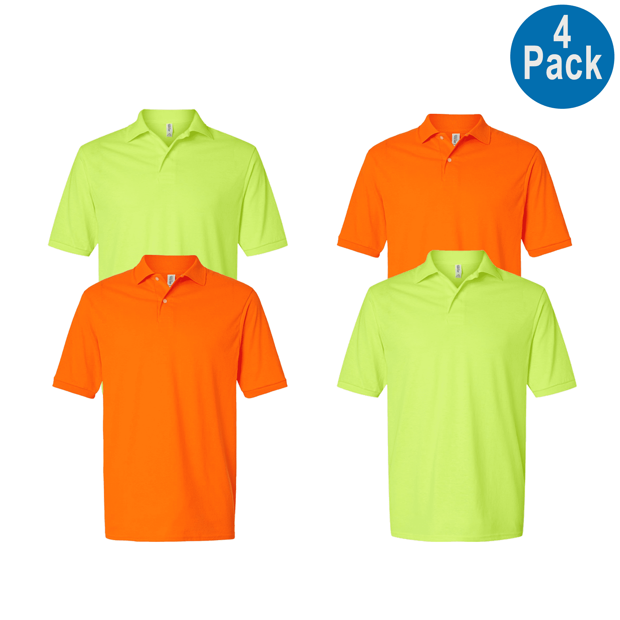 JERZEES Dri-Power Polo Shirt for Men, Hi Vis, Short Sleeve, Safety ...