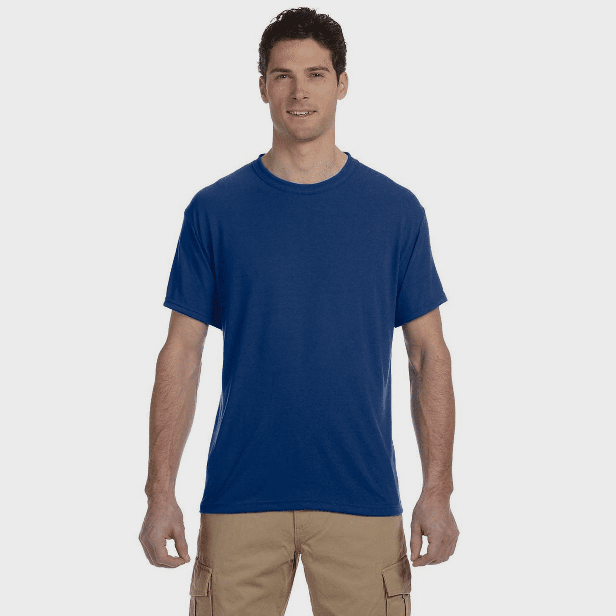JERZEES Men Dri-Power 50/50 T-Shirt, Short Sleeve Cotton-Poly Blend ...