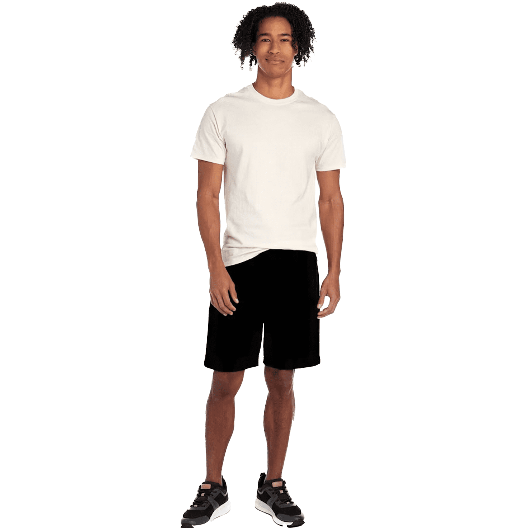 JERZEES Men’s Fleece Black Shorts with Pockets Nublend Pill-Resistant ...