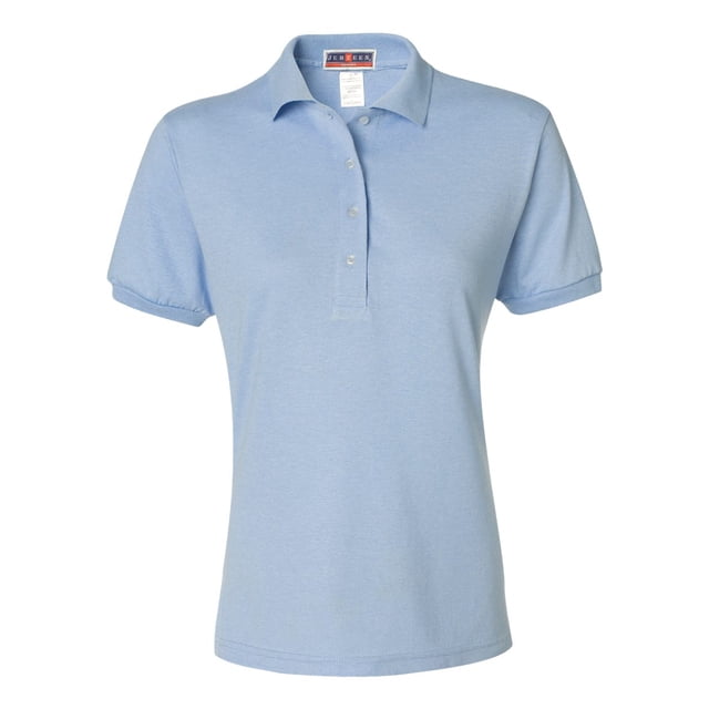JERZEES Women's Light Blue Spotshield Polo, Size XL, 50/50 Cotton ...