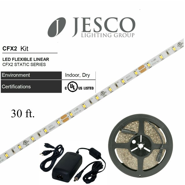 JESCO Lighting 4000K CFX2 24V DC Contractor Grade LED Flexible Tape ...