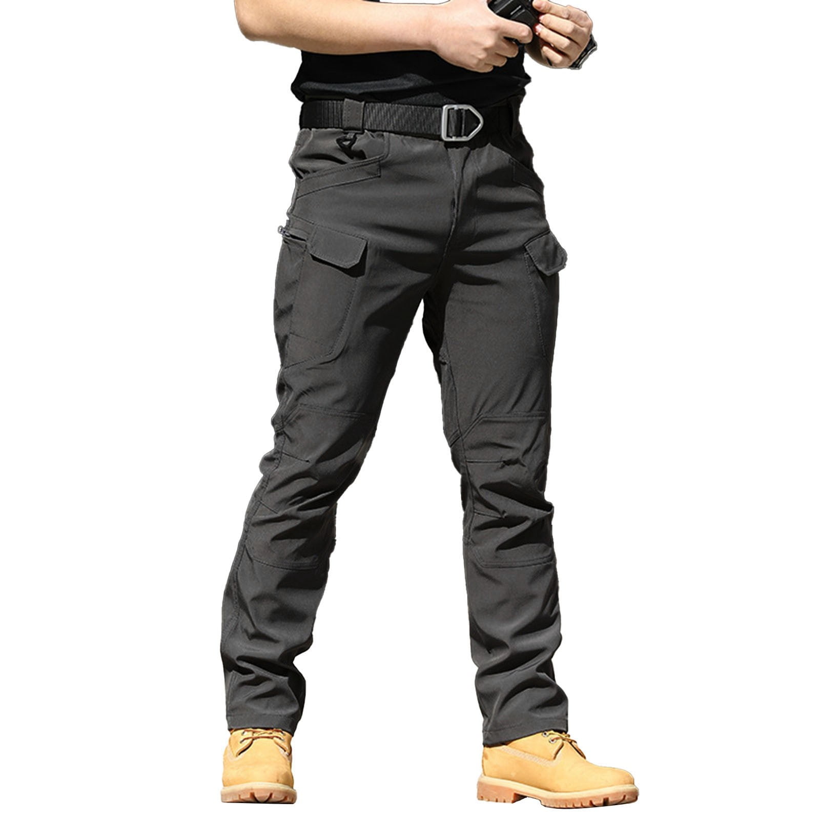 JESFFER Men's Slim-Fit Stretch Work Pants Water-Resistant Multi-Pocket ...