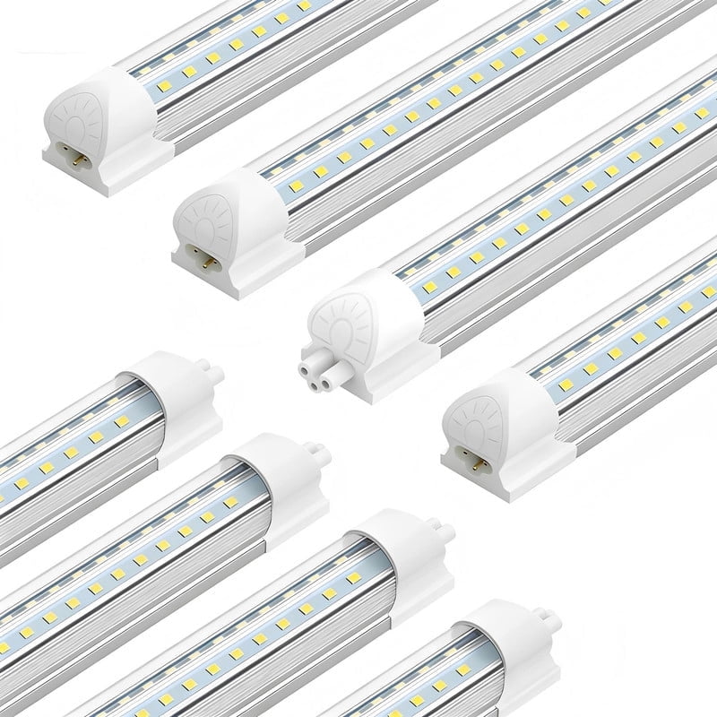 JESLED 5FT T8 LED Shop Light, V-Shape 50W 6500LM 6000K Cool White, for ...