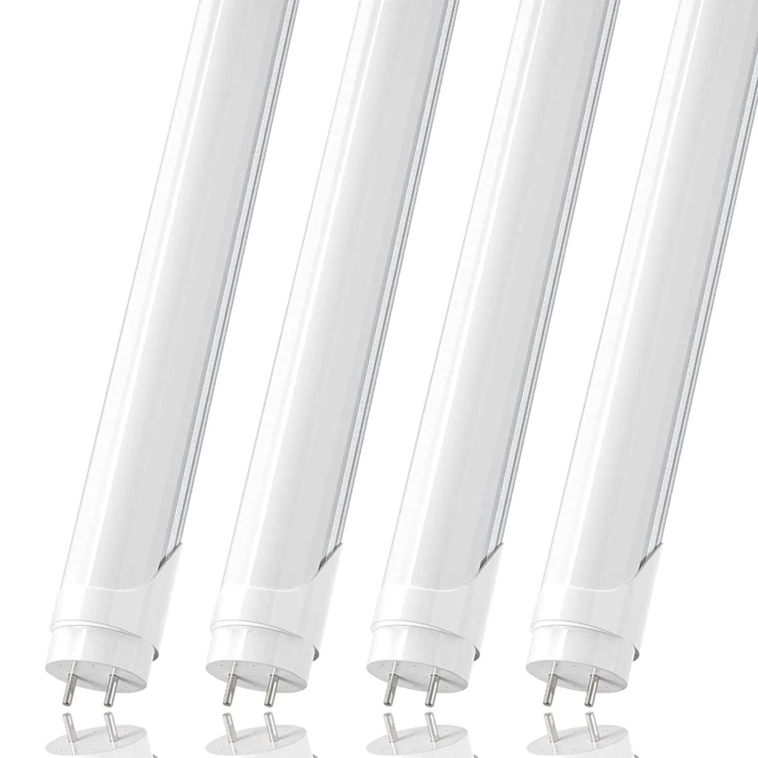 JESLED Dual Row 24W 4FT LED Tube Bulbs Frosted Cover for Fluorescent ...