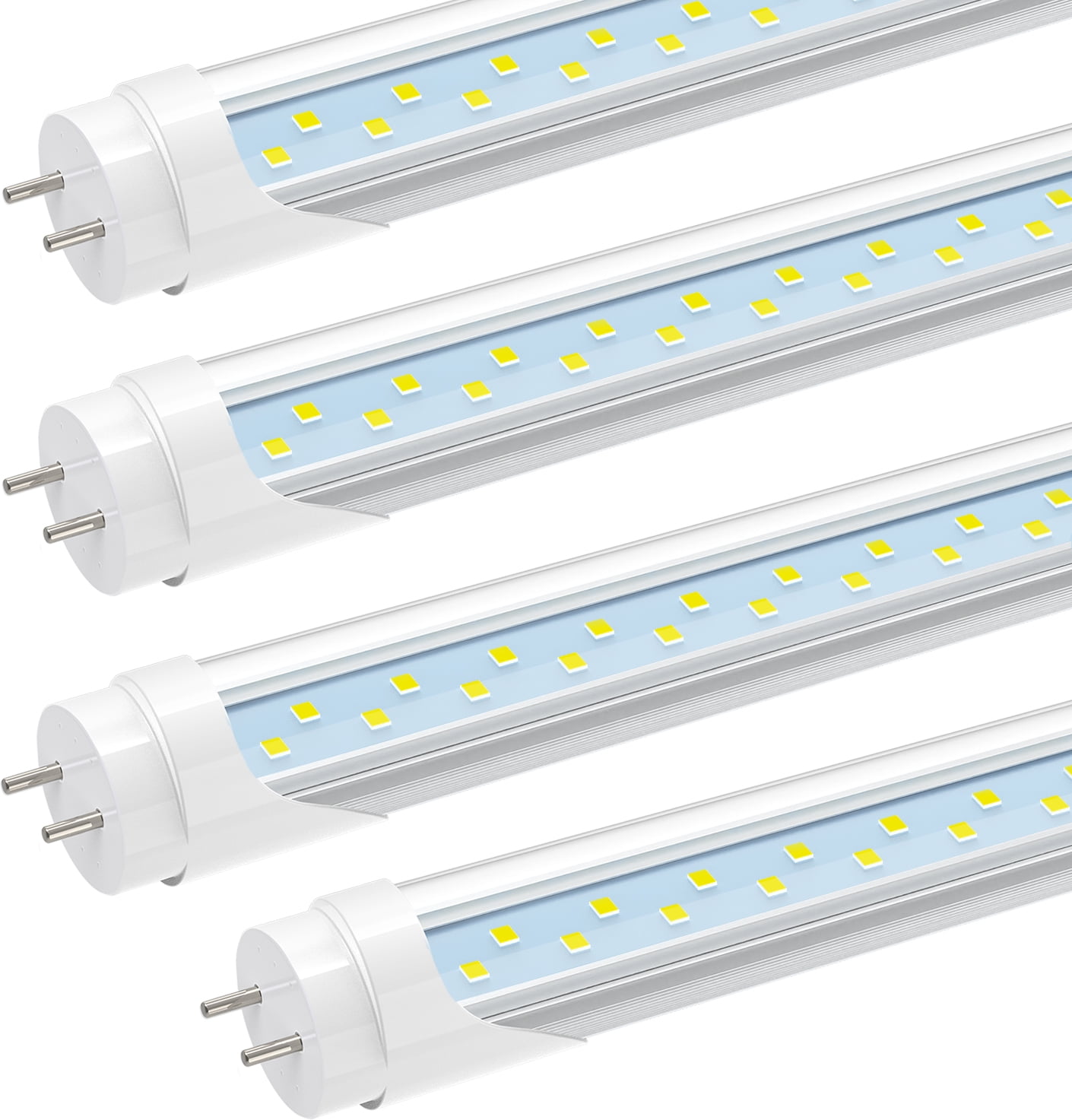 JESLED 4ft LED Tube Light Bulbs, 28W, 6000K, Fluorescent Replacement ...