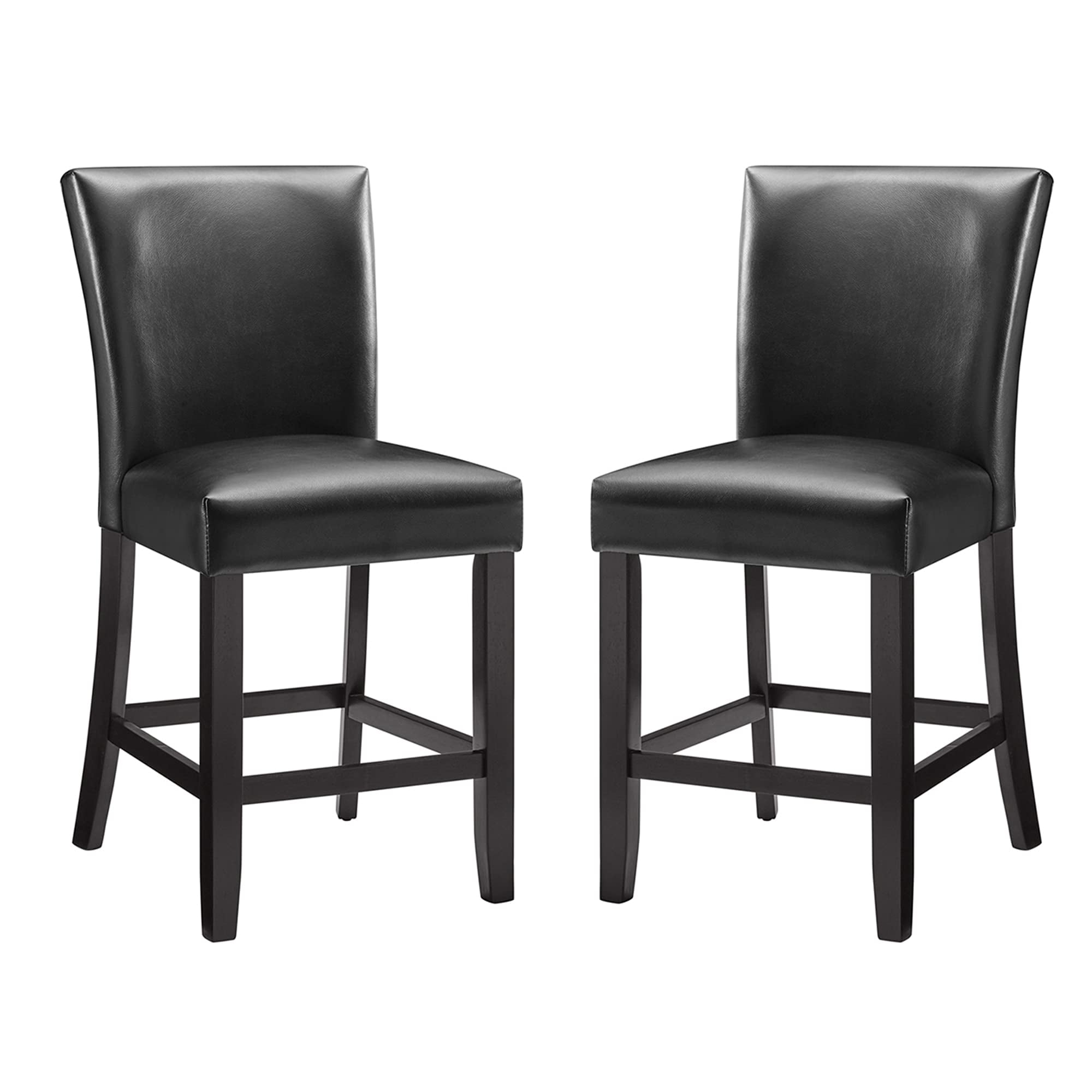 JESONVID Set of 4 Counter Height Bar Stools, 40"H Solid Wood Counter ...