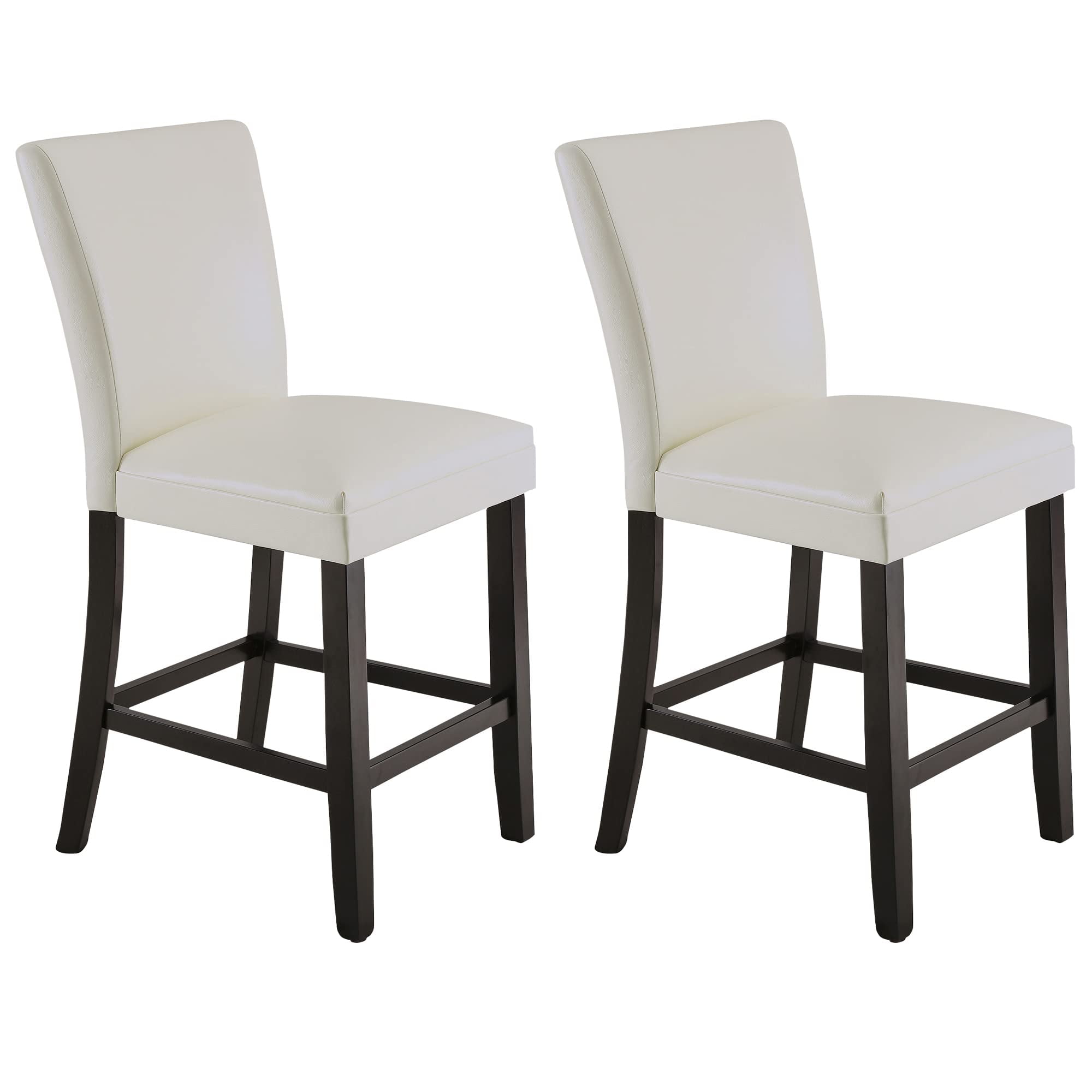 JESONVID Set of 4 Counter Height Bar Stools with Nailhead Trim, 40"H ...