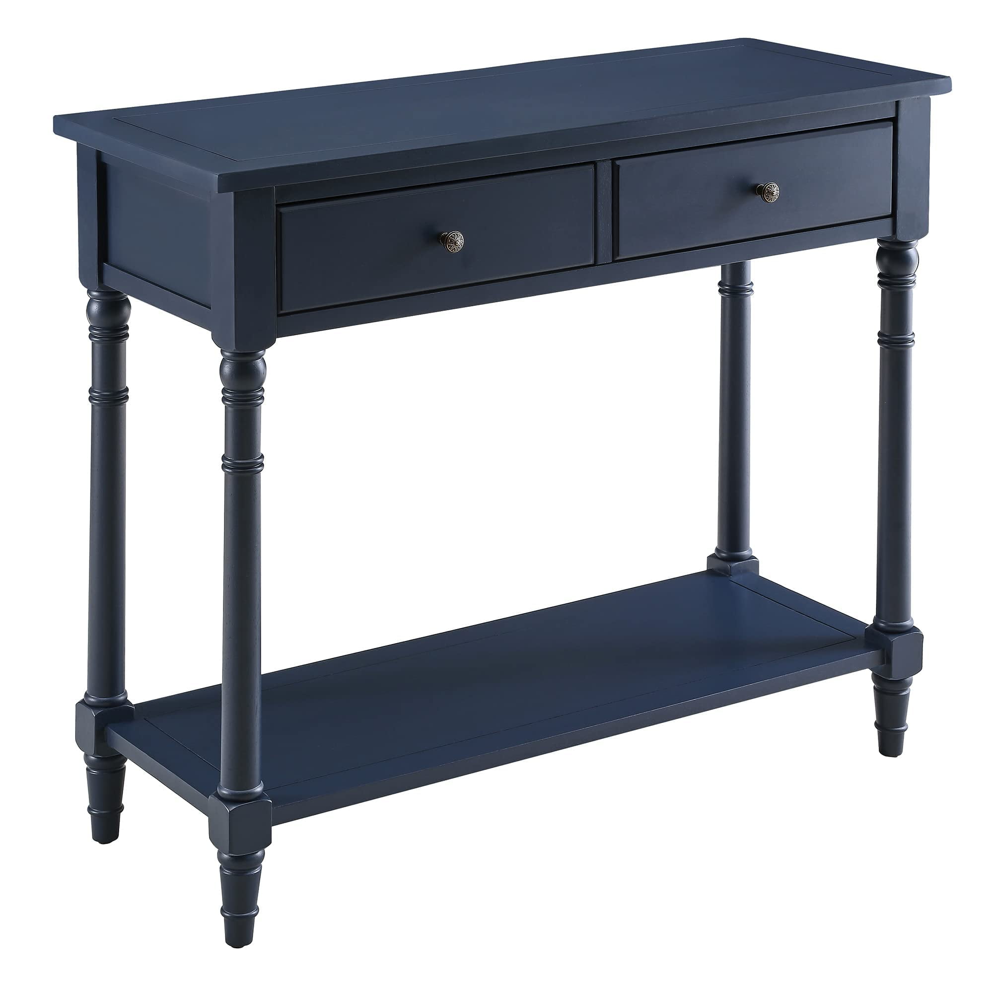 JESONVID Solid Wood Console Table with 2 Drawers, 2-Tier 35.4" X 30 ...