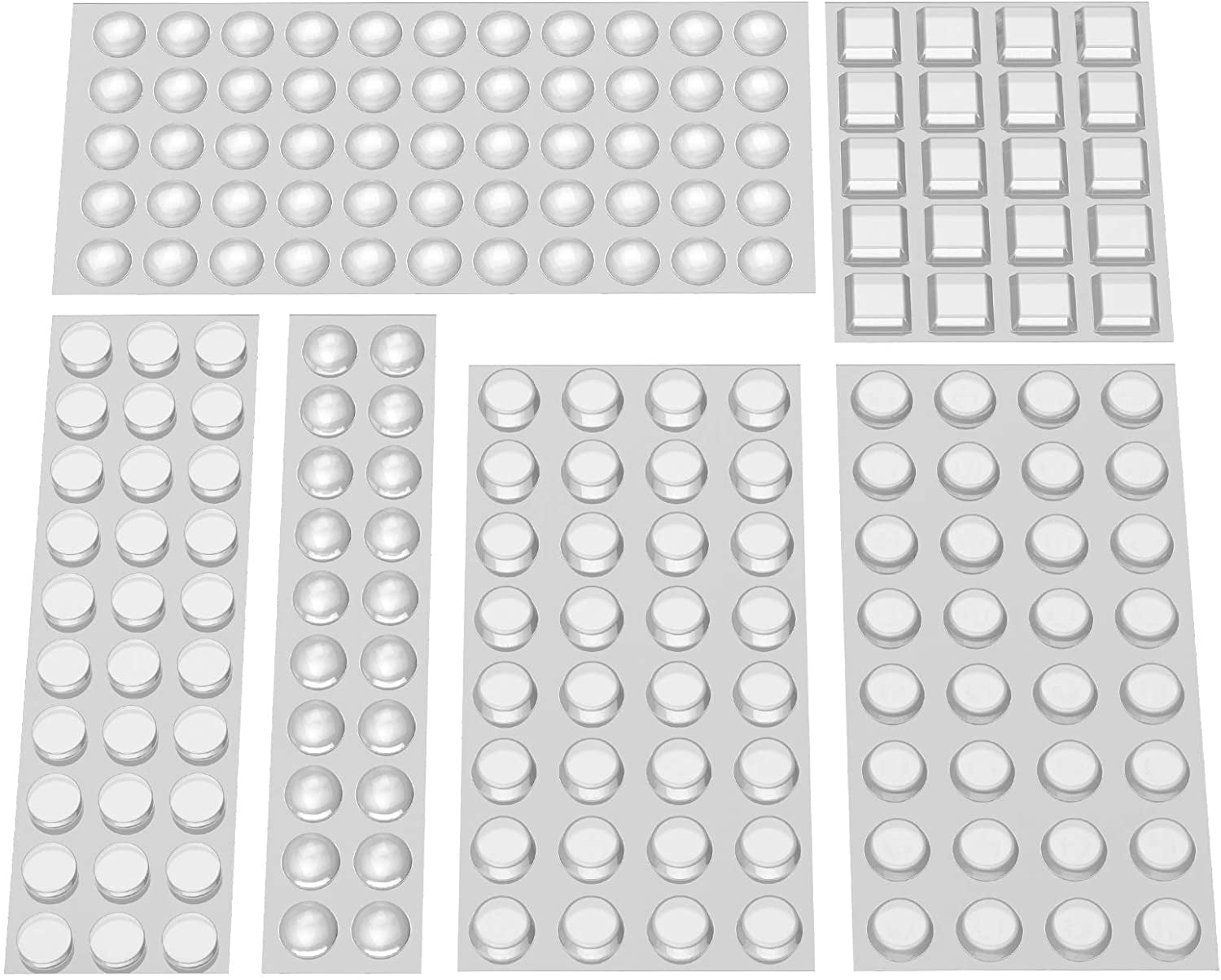 JESOT Cabinet Door Bumpers, 184Pcs Self Adhesive Rubber Pads Clear ...