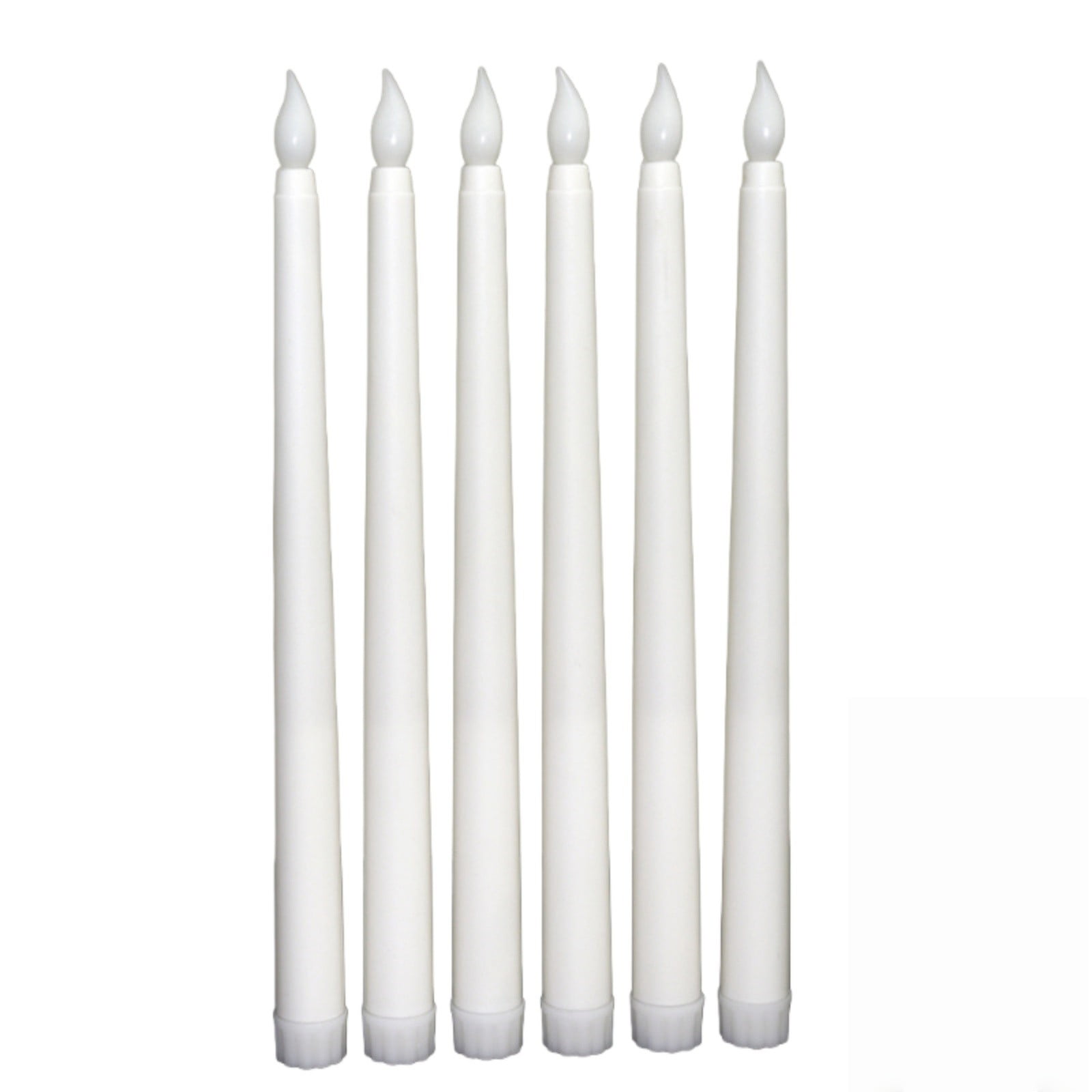JESSBEAUTY 6PCS Flameless Taper Candles, 10.83'' LED Fake Electric ...