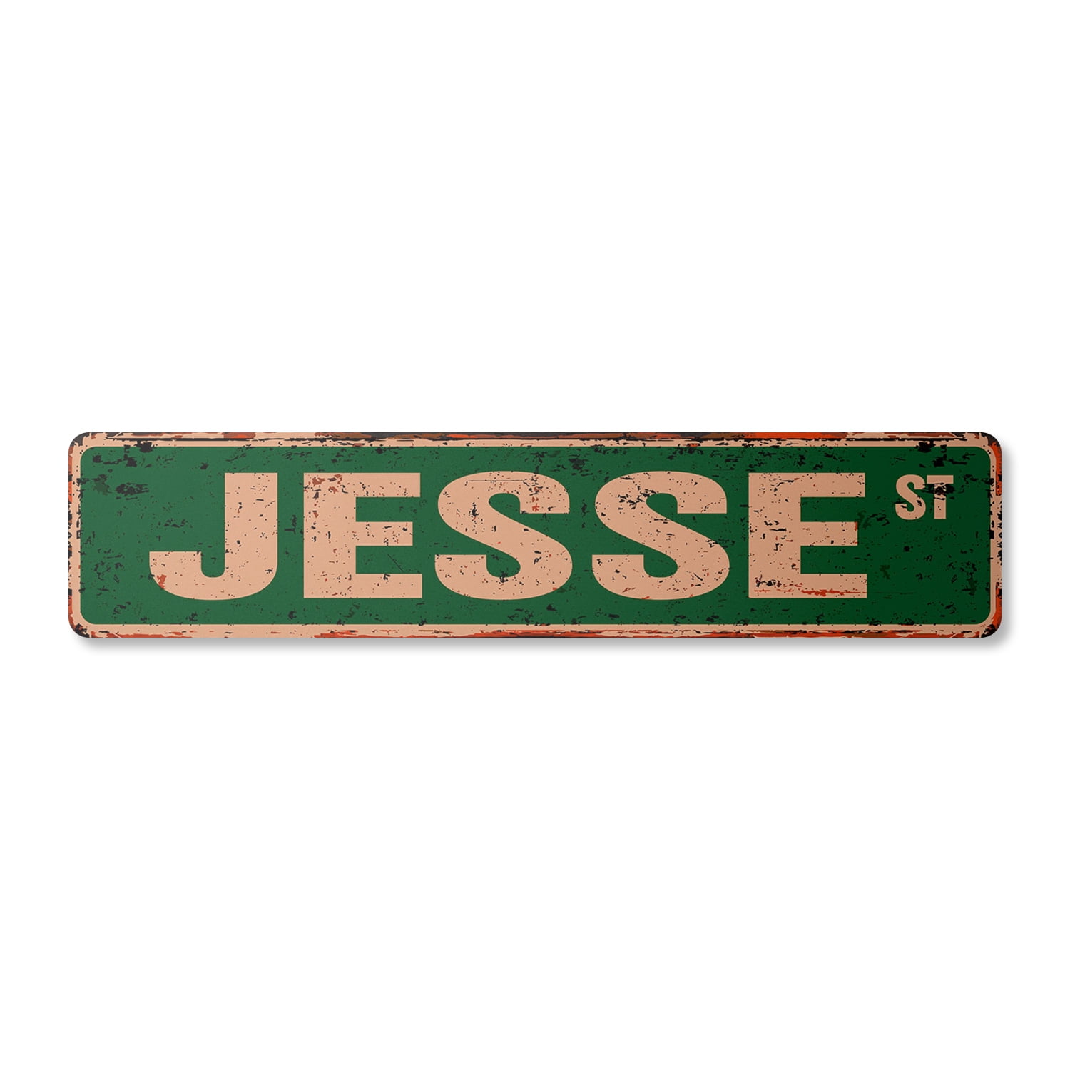 JESSE Vintage Plastic Street Sign Childrens Name Room Sign | Indoor ...