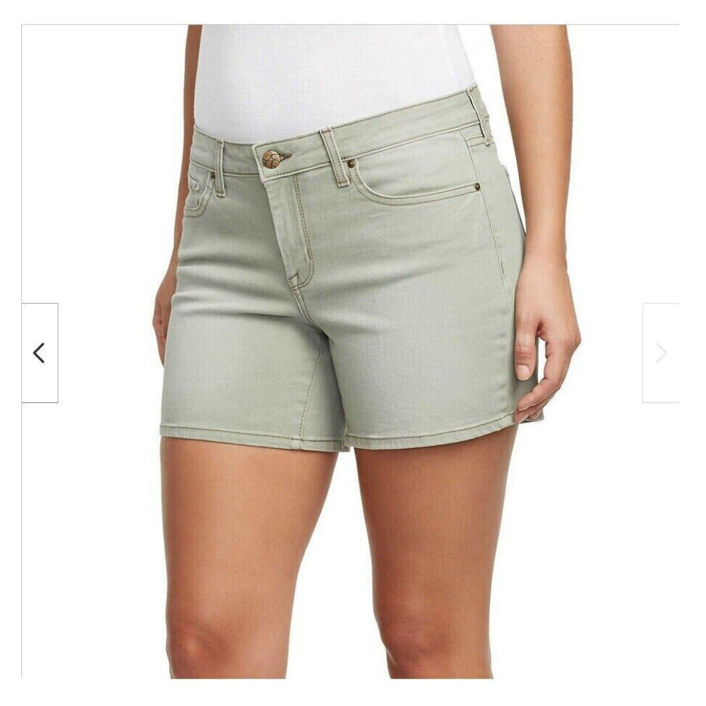 JESSICA SIMPSON WOMENS ROLLED CUFF JEANS SHORTS , DEEP LICHEN GREEN ...