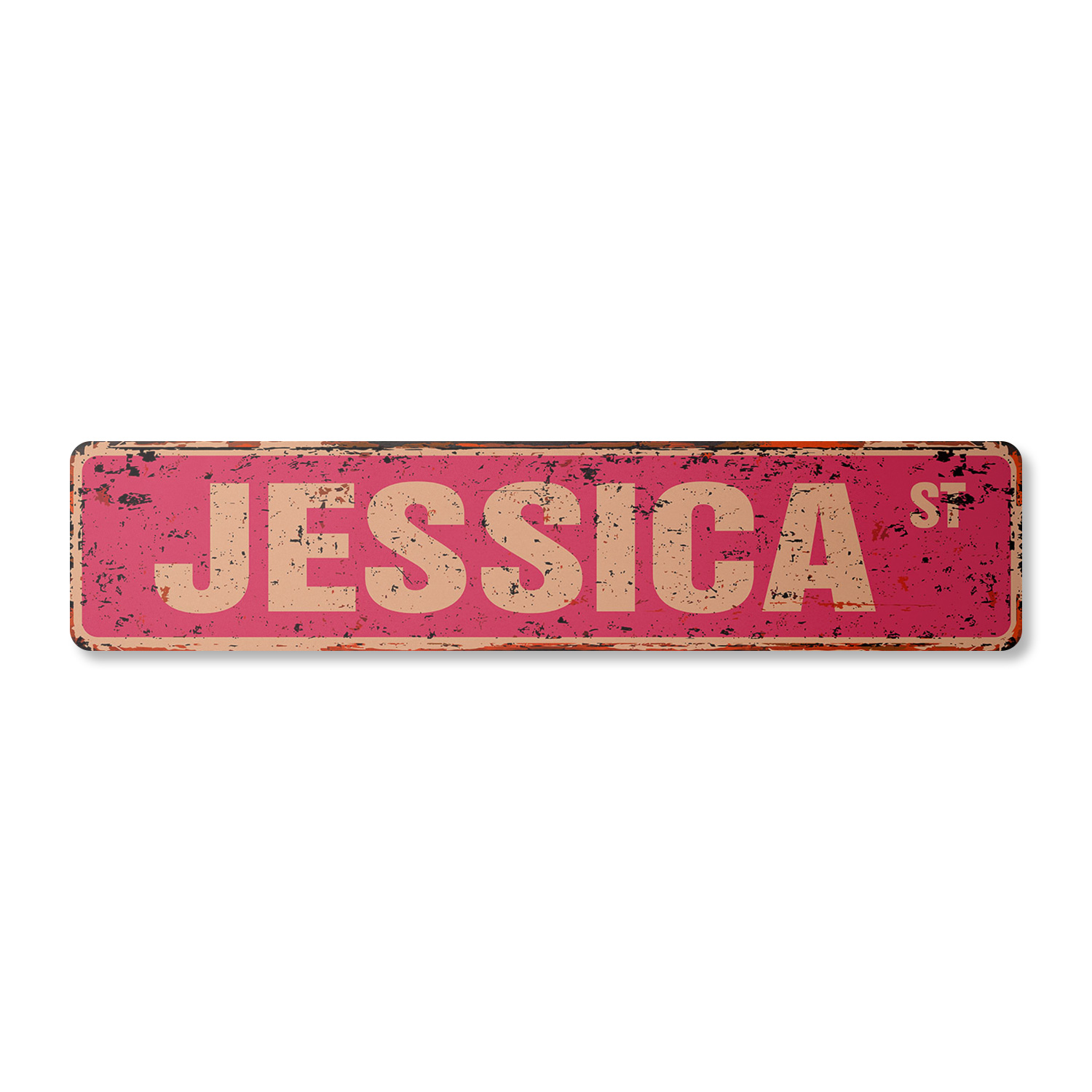 JESSICA Vintage Plastic Street Sign Childrens Name Room Sign | Indoor ...
