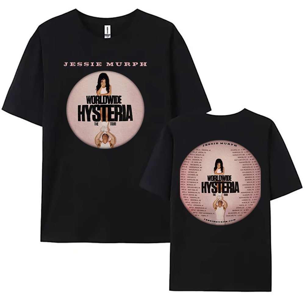 JESSIE MURPH The Worldwide Hysteria Tour 2025 T-shirt Unisex Streetwear Hip Hop Casual Tshirts ...