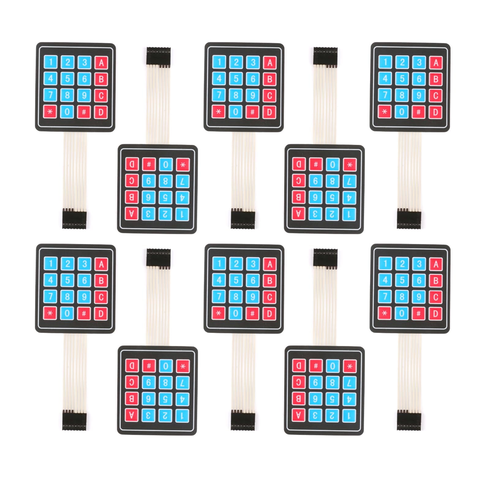 JESSINIE 10Pcs 4 x RRF12 4 Matrix Array Membrane Switch 76.9*76.9mm Keypad Keyboard 16 Key ...