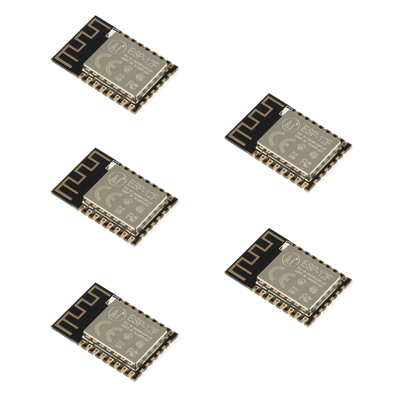 JESSINIE 5Pcs ESP-12F ESP8266 RRF12 Wireless Transceiver Board Module WiFi ESP8266 ...