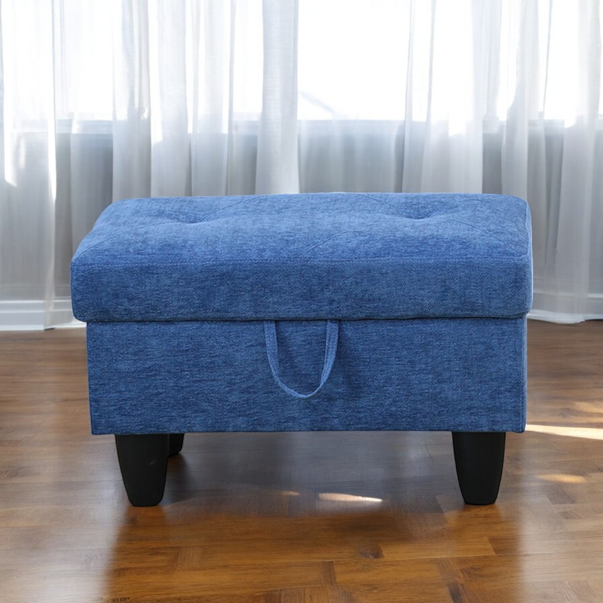 JESTOP 28.5" Wide Upholstered Tufted Rectangle Hinged Flip-Top Storage ...