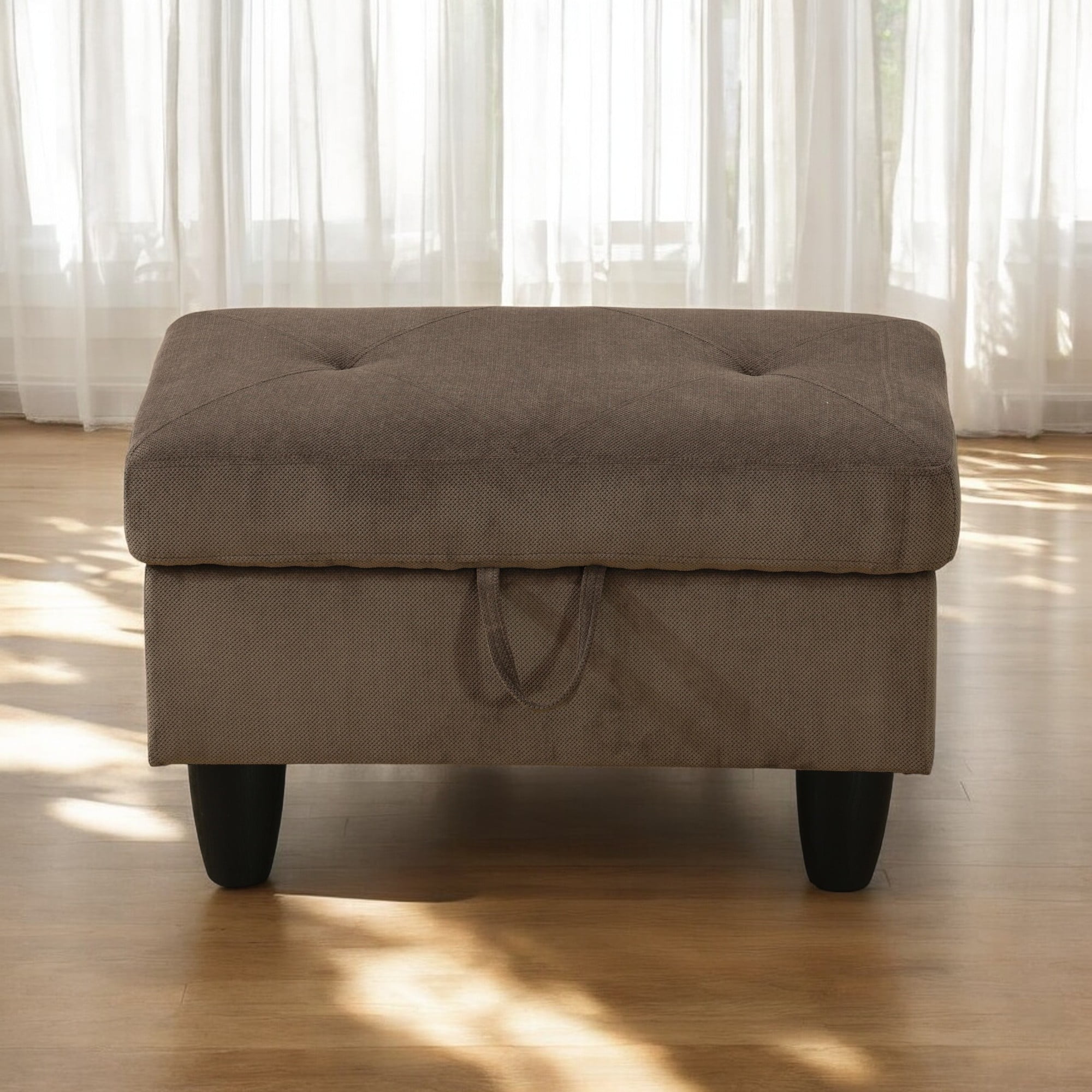 JESTOP 28.5" Wide Upholstered Tufted Rectangle Hinged Flip-Top Storage ...