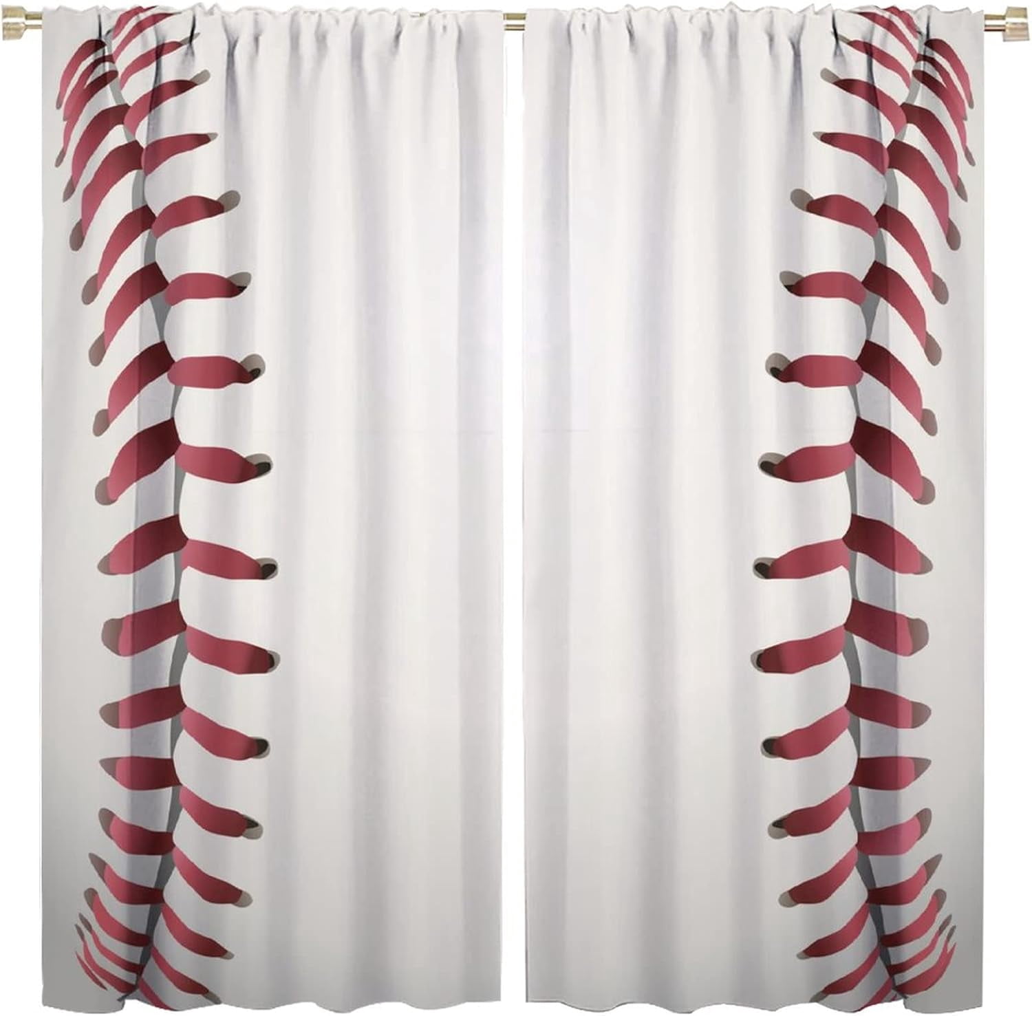 JESTRONRY Boys Sports Curtains,Red Baseball Texture Background ...