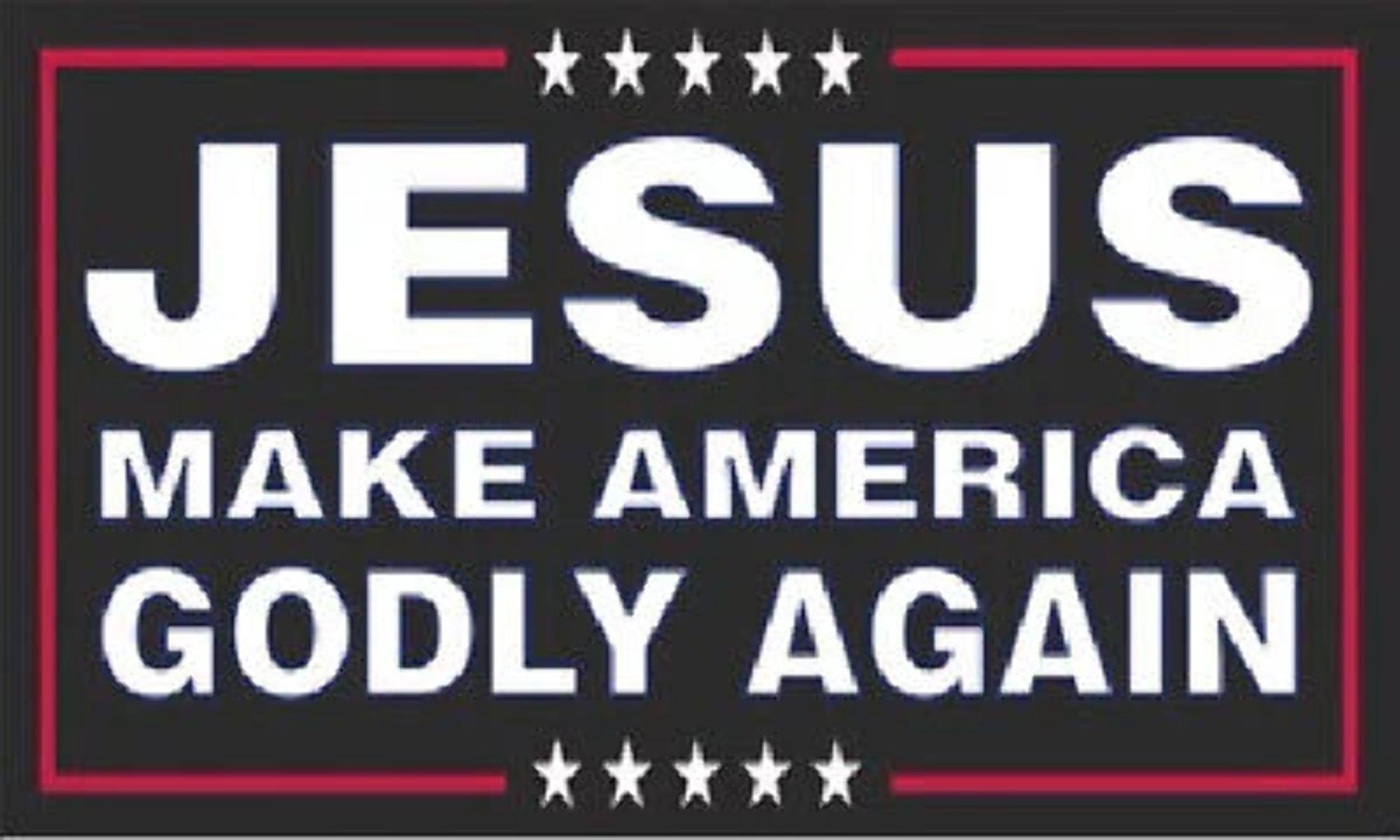 JESUS 2024 MAKE AMERICA GODLY AGAIN BLACK Vinyl Decal Bumper Sticker ...