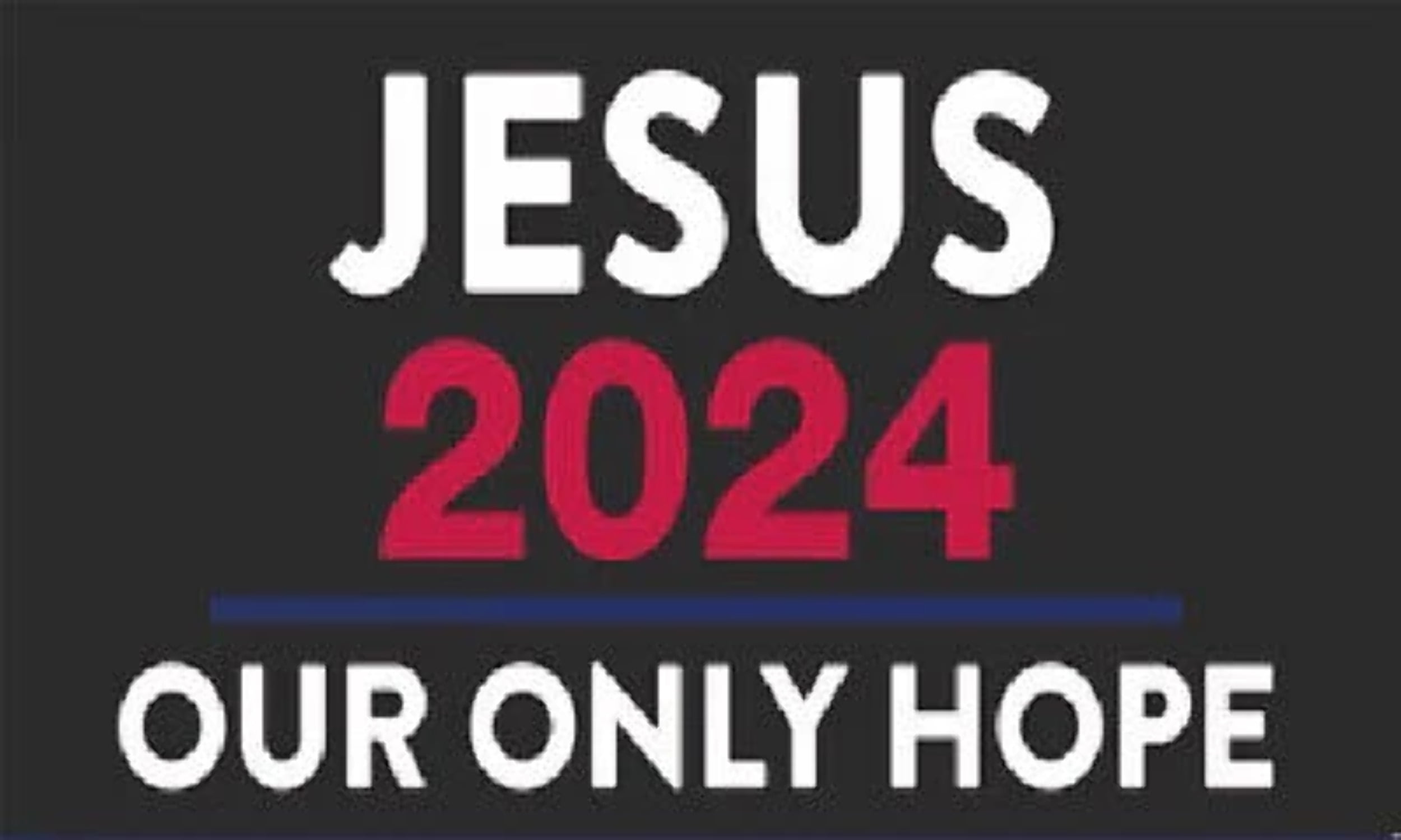 JESUS 2024 OUR ONLY HOPE BLACK Vinyl Decal Bumper Sticker - Walmart.com