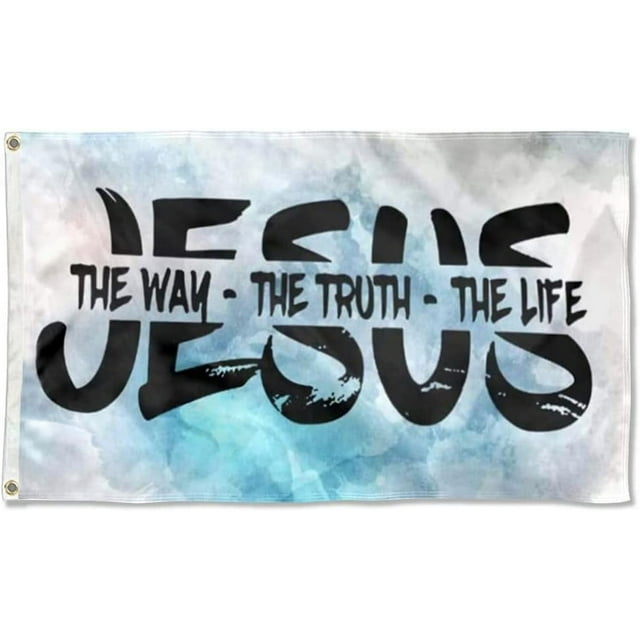 JESUS CHRIST Jesus The Way, The Truth, The Life Flag - UV Fade ...