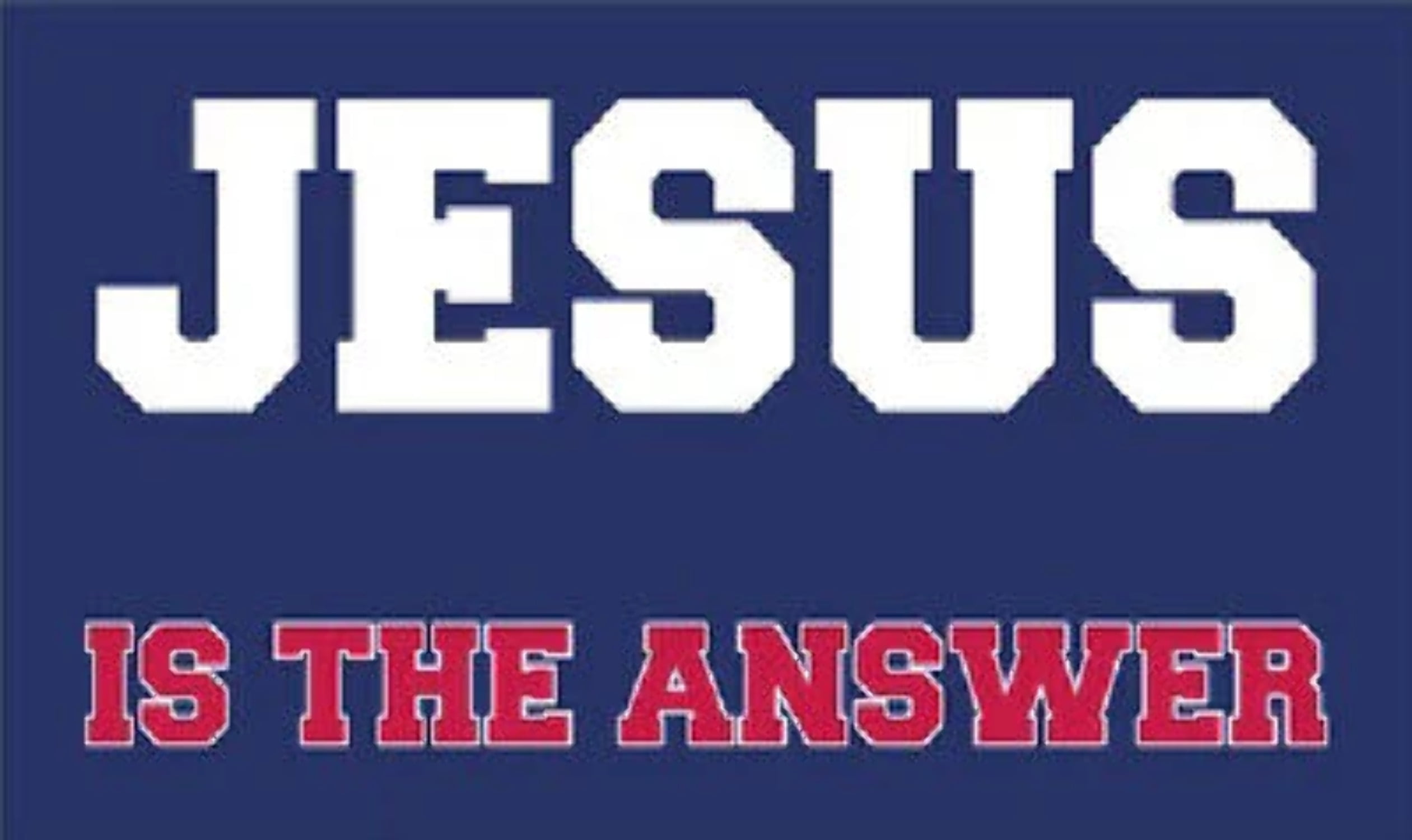 JESUS IS THE ANSWER BLUE Vinyl Decal Bumper Sticker - Walmart.com
