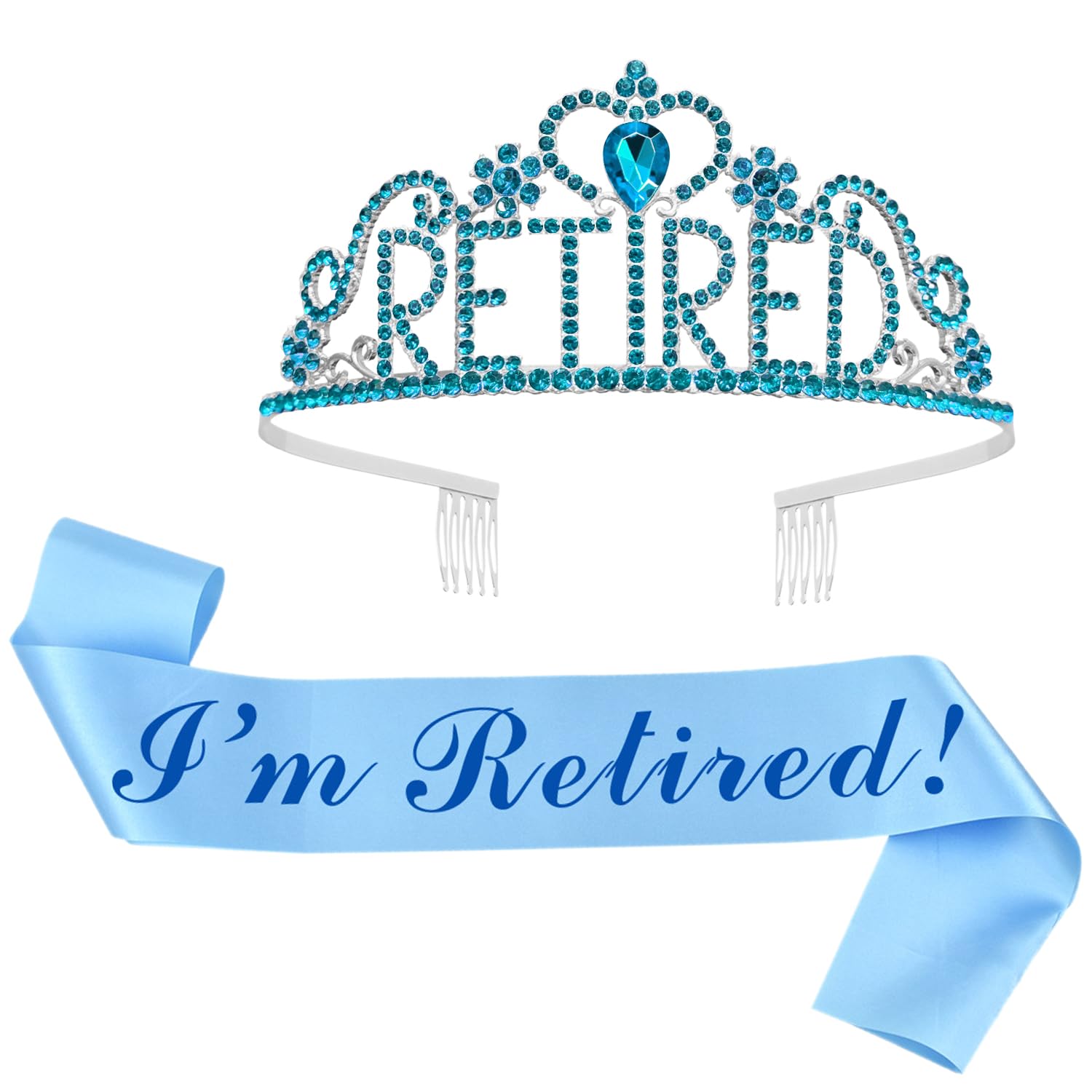 JETKONG Retirement Party Decorations Retired Tiara/Crown, Retired Sash ...