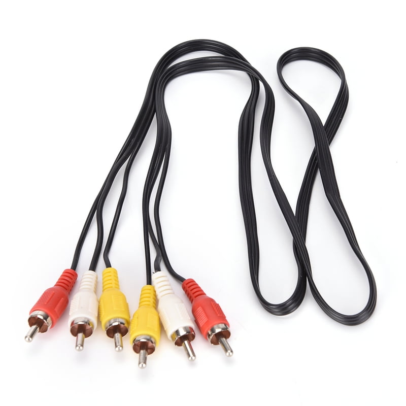 JETTING 3 RCA Male to 3 RCA Male Composite Audio Video AV Cable Plug 1M ...