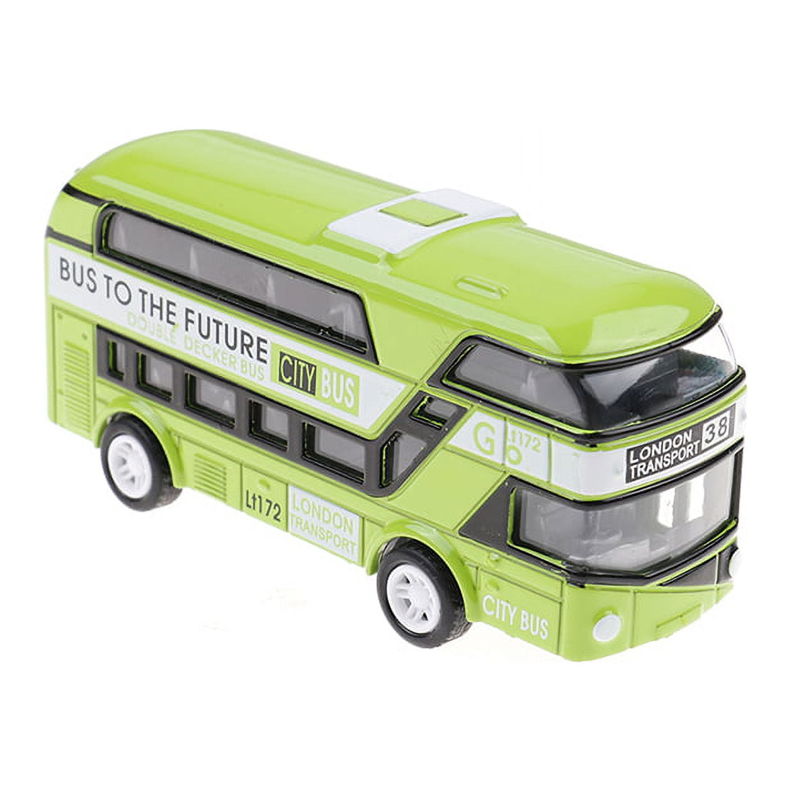 JETTINGBUY 1PC Kid metal diecast cars toys pull back 1:43 double decker ...