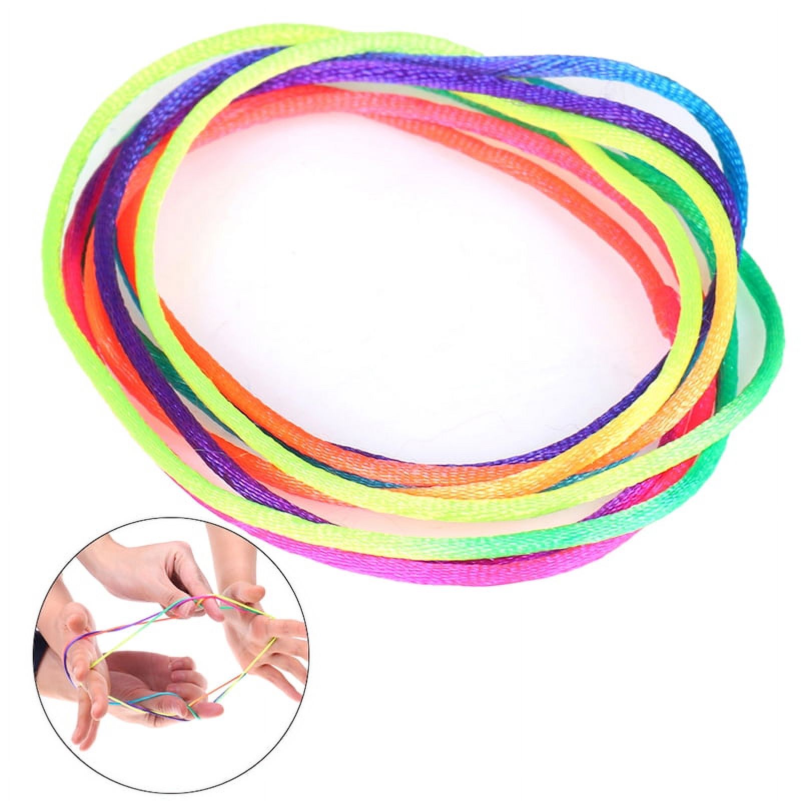 JETTINGBUY Kids rainbow Colour Fumble Finger Thread Rope String Game ...