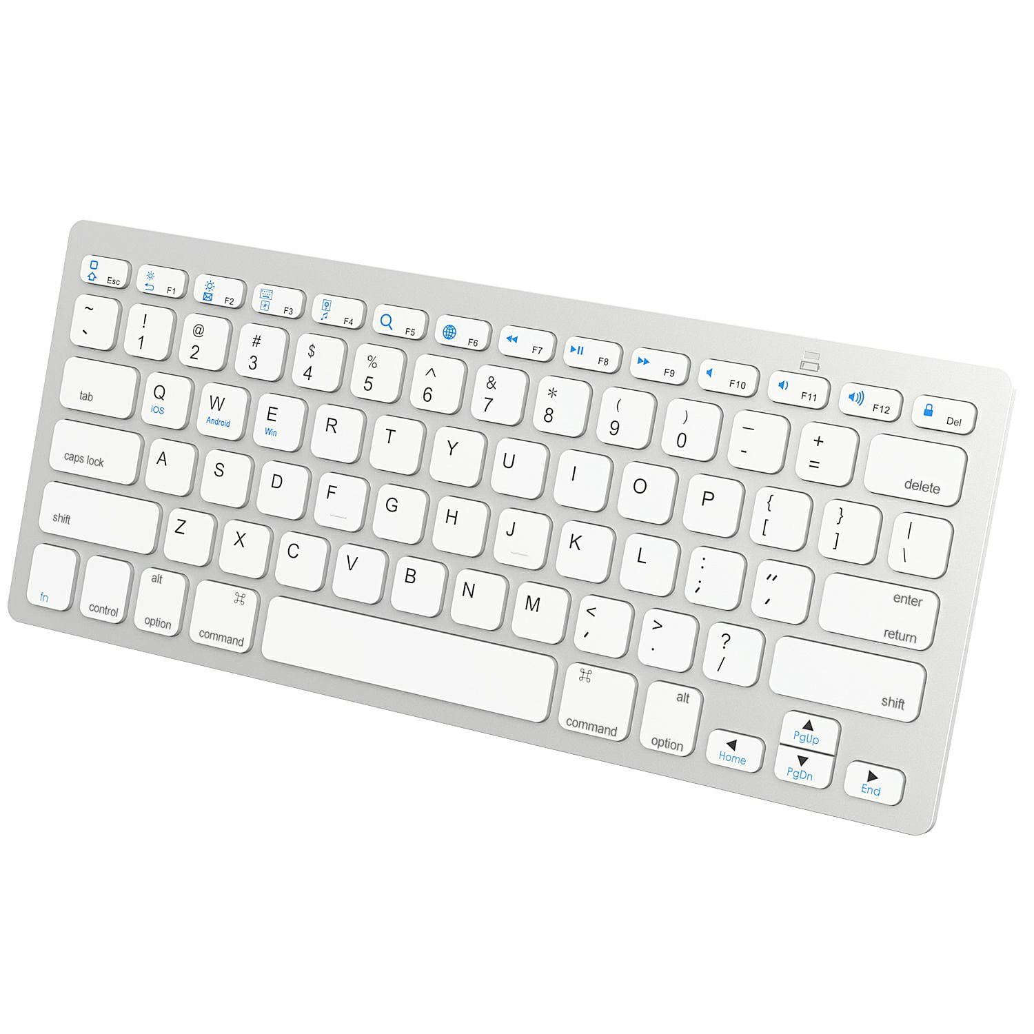 JETech Universal Bluetooth Wireless Keyboard, Portable, White - Walmart.com