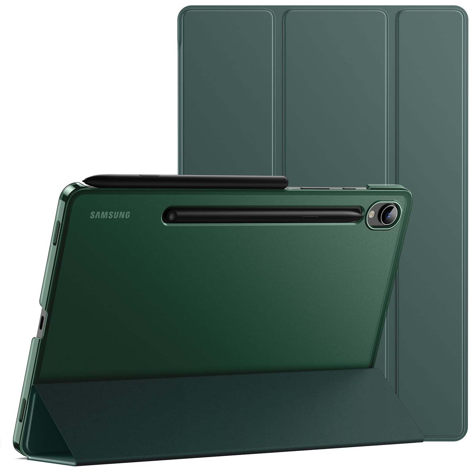 JETech Case for Samsung Galaxy Tab S9 11-Inch, Translucent Back Tri-Fold Stand Protective Tablet ...