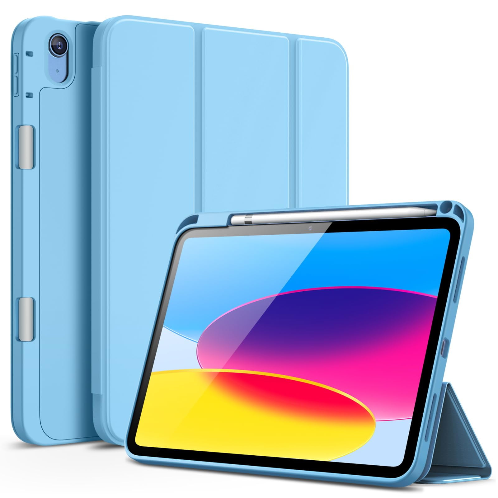 JETech Case for iPad 10th/11th Gen (2022/2025), Pencil Holder, Slim TPU ...