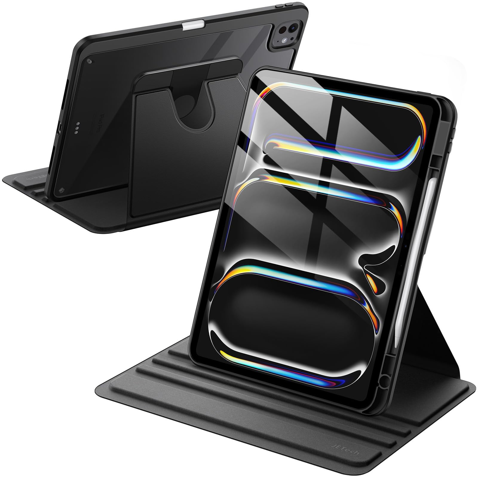 JETech Rotating Case for iPad Pro 13-Inch M4 (2024) with Pencil Holder ...
